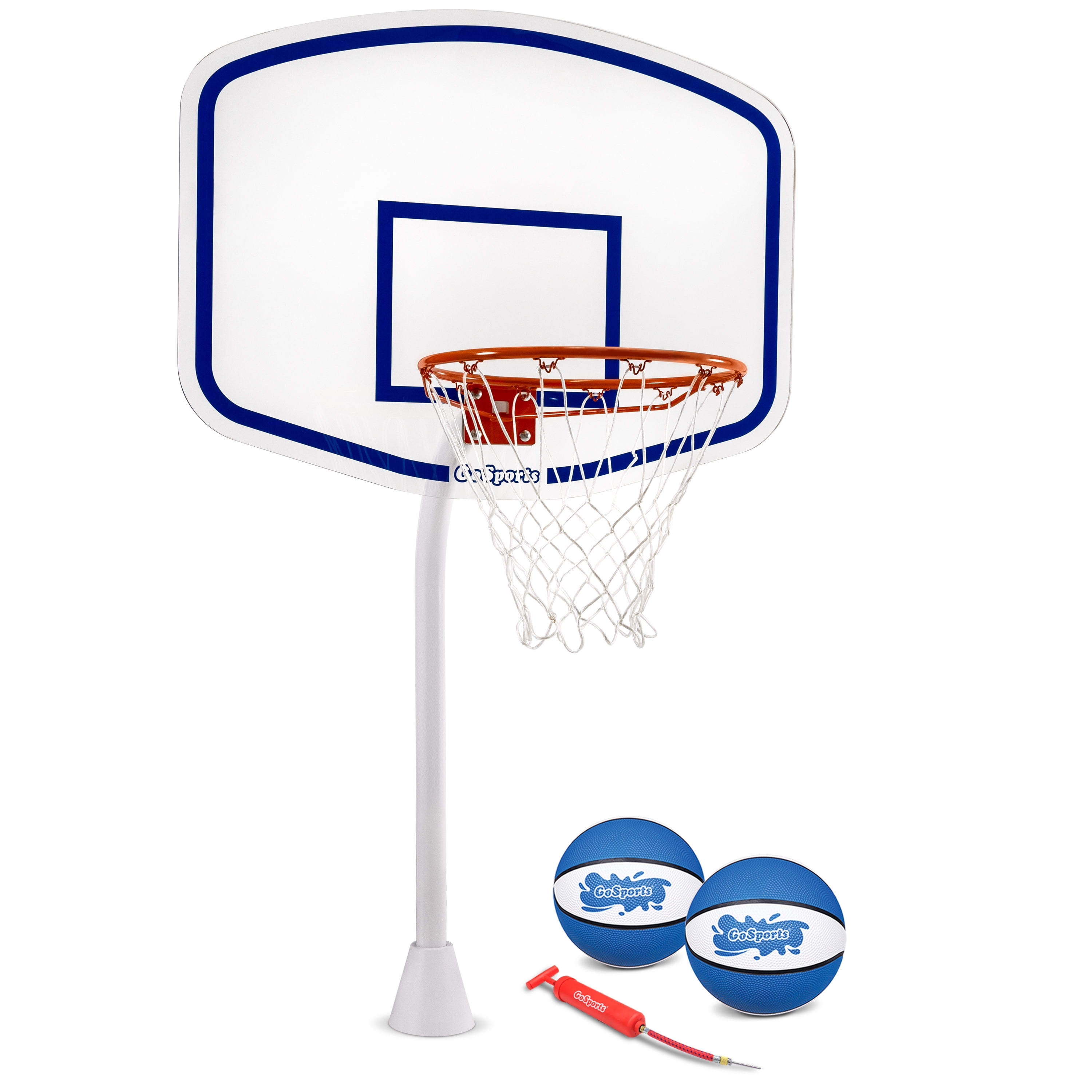 GoSports Elite Poolside Basketball Sport Game, Deck-Mounted Splash Hoop ...