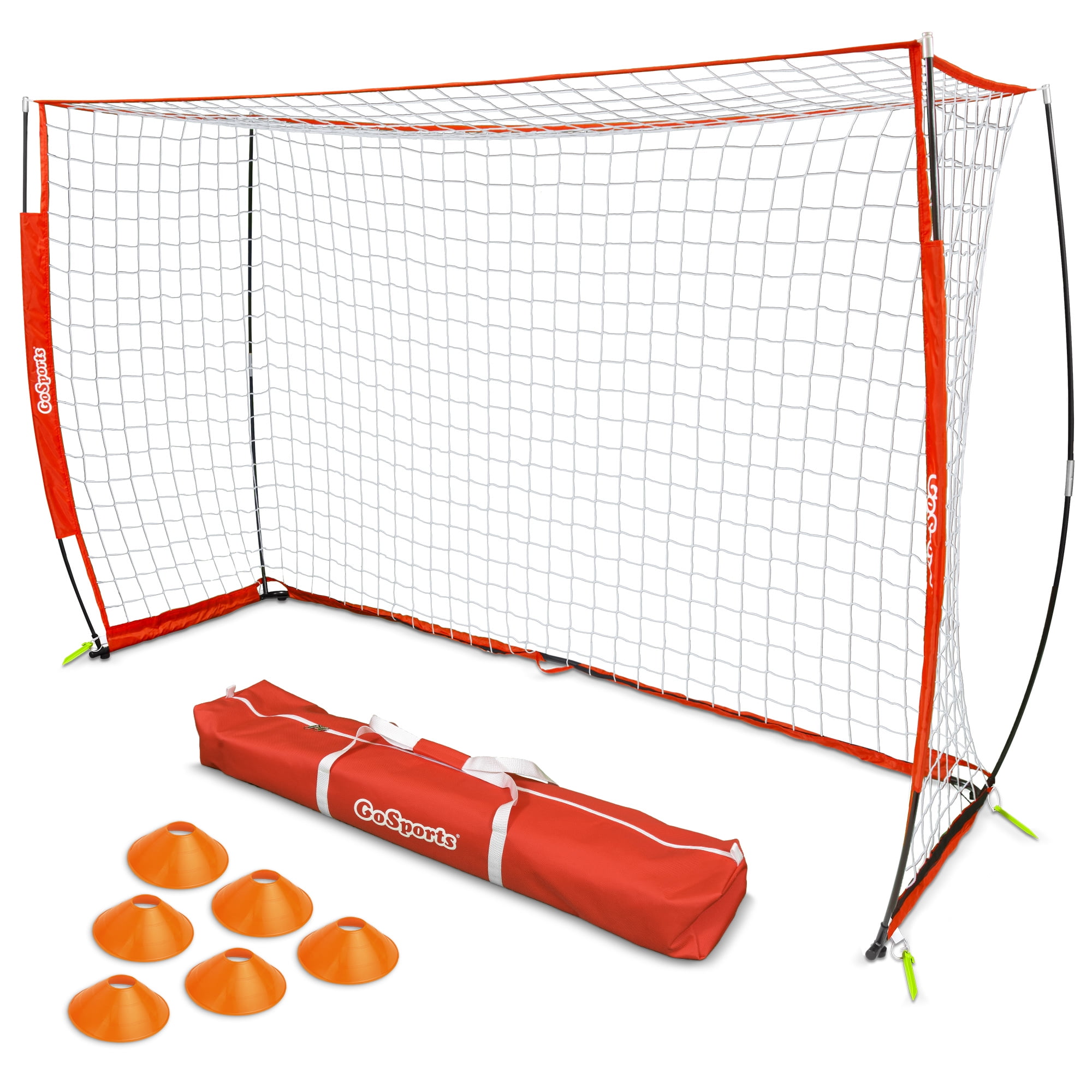 GoSports ELITE Futsal Soccer Goal - 3M x 2M Size, Foldable Bow Frame ...