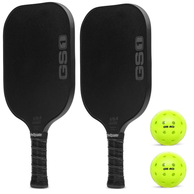 GoSports GS1 Pickleball Paddles Set of 2 with 2 Pickleballs - USAPA ...