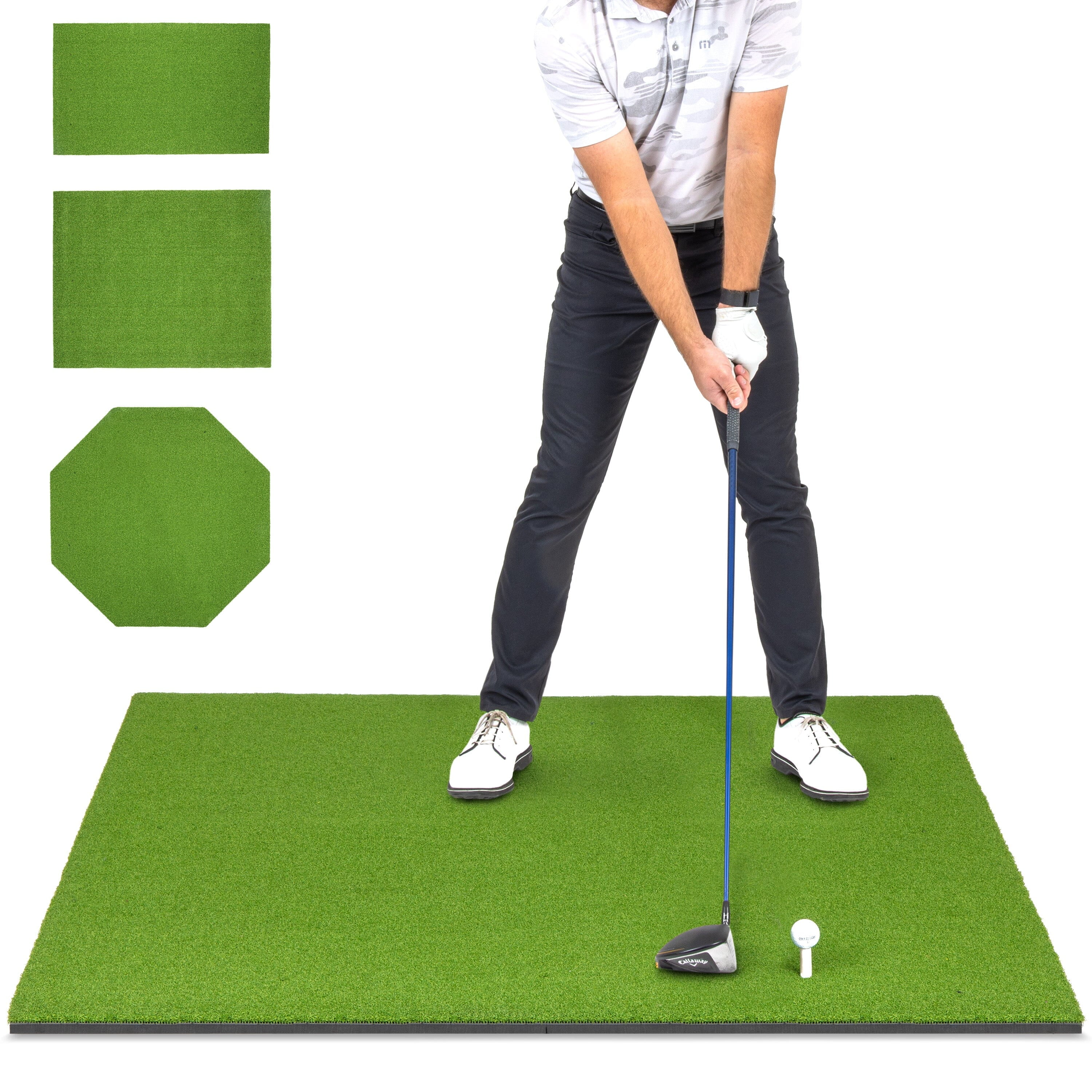 GoSports Golf Hitting Mat - PRO 5 x 5 ft - 15 mm Artificial Turf ...