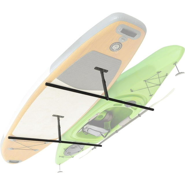 GoSports Kayak Rack for Garage Ceiling Mount - Adjustable Storage ...