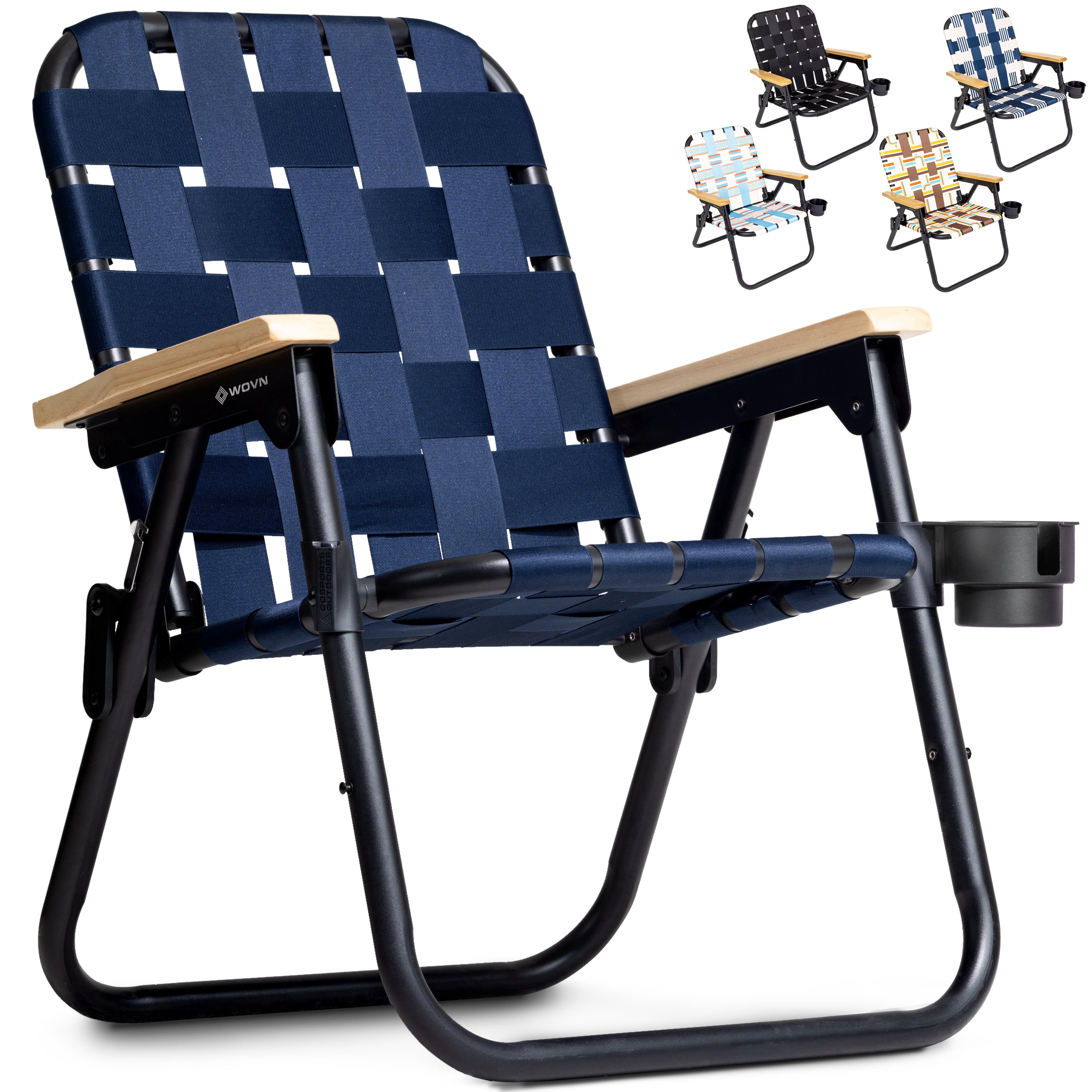 GoSports Outdoors WOVN Beach Backpack Chair - Premium Folding Camping ...