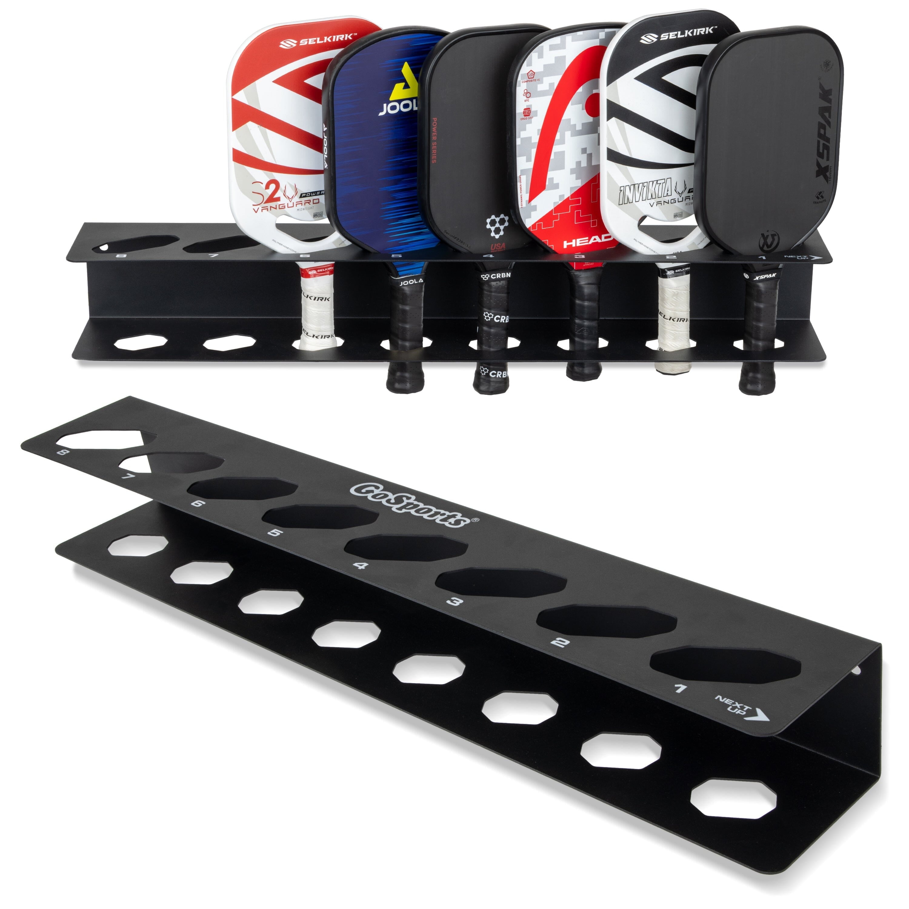 GoSports Pickleball Paddle Holder Rack - Fits 8 Pickleball Paddles ...