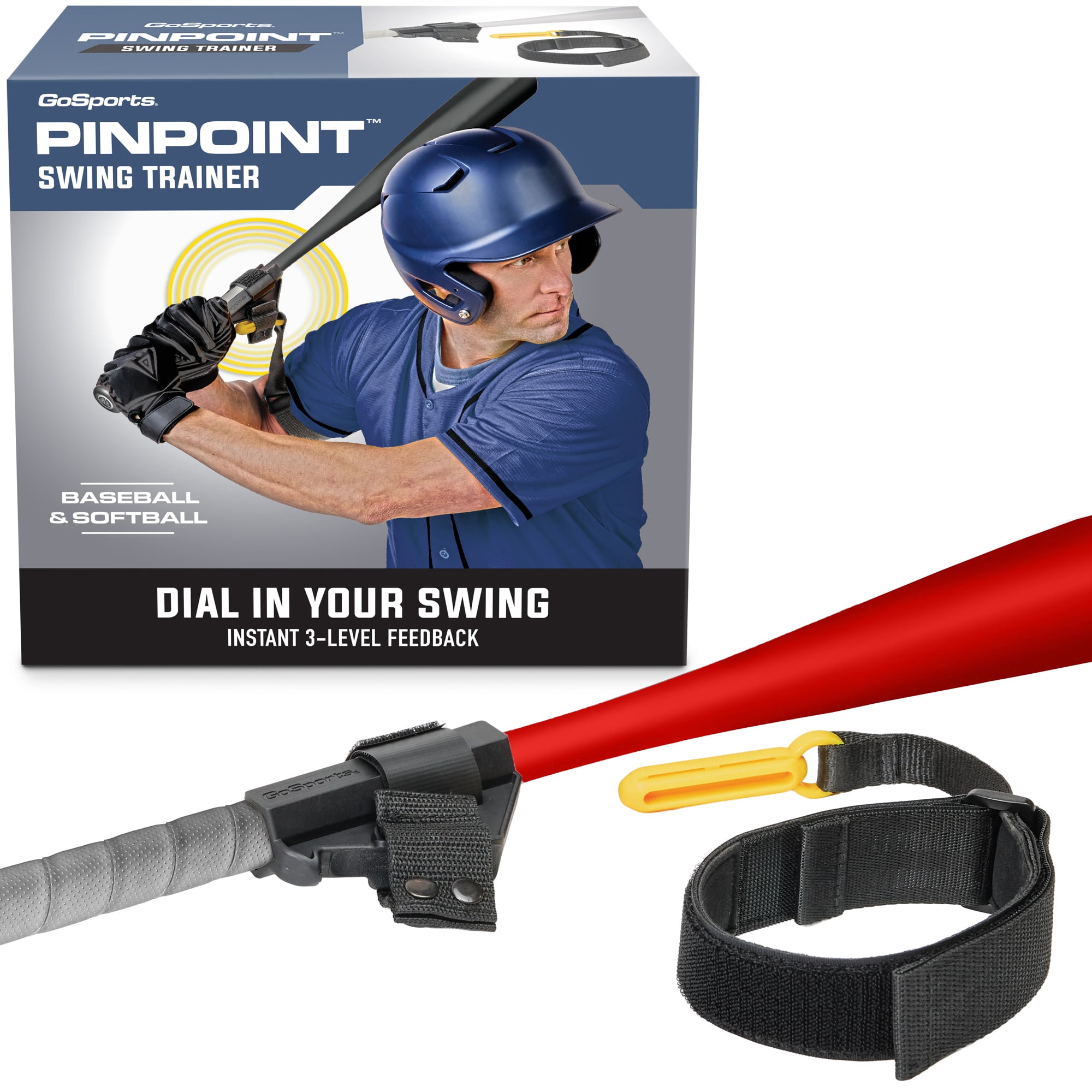 GoSports PinPoint Baseball & Softball Swing Trainer Batting Aid ...