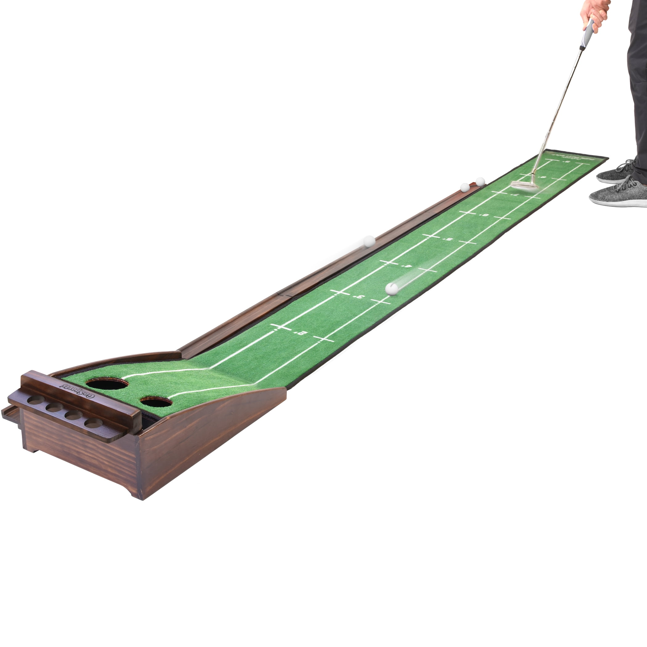GoSports Pure Putt Golf 9' Putting Green Ramp - Premium Wood Training ...