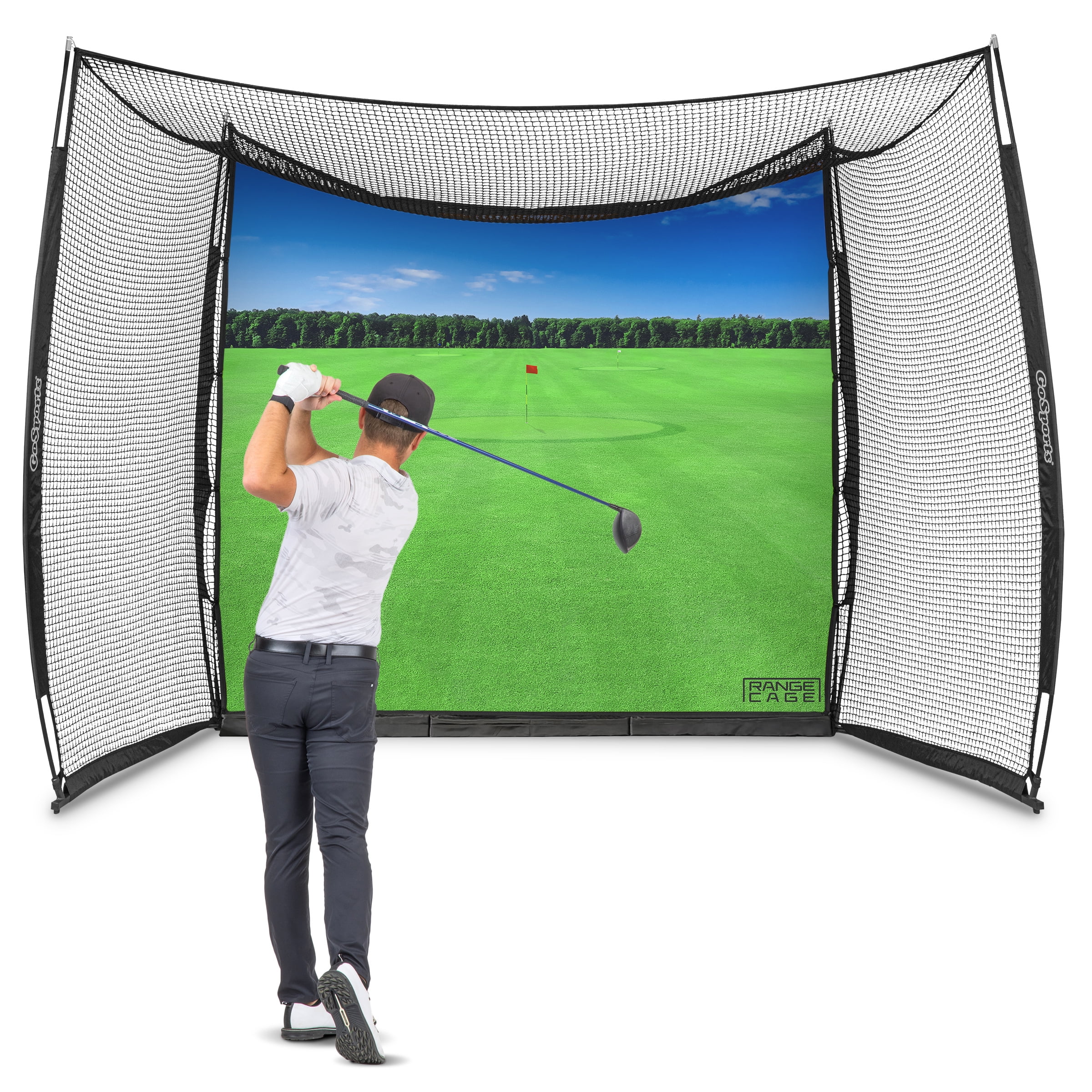 GoSports Range Cage: Portable 10 ft x 8 ft Indoor/Outdoor Golf Practice ...