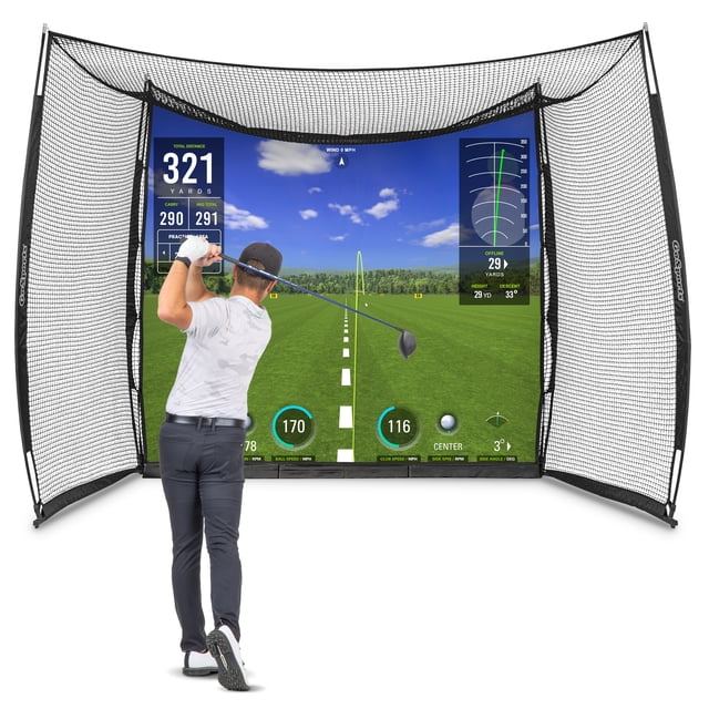 GoSports Range Cage 10 ft x 8 ft Golf Practice Hitting Net with ...