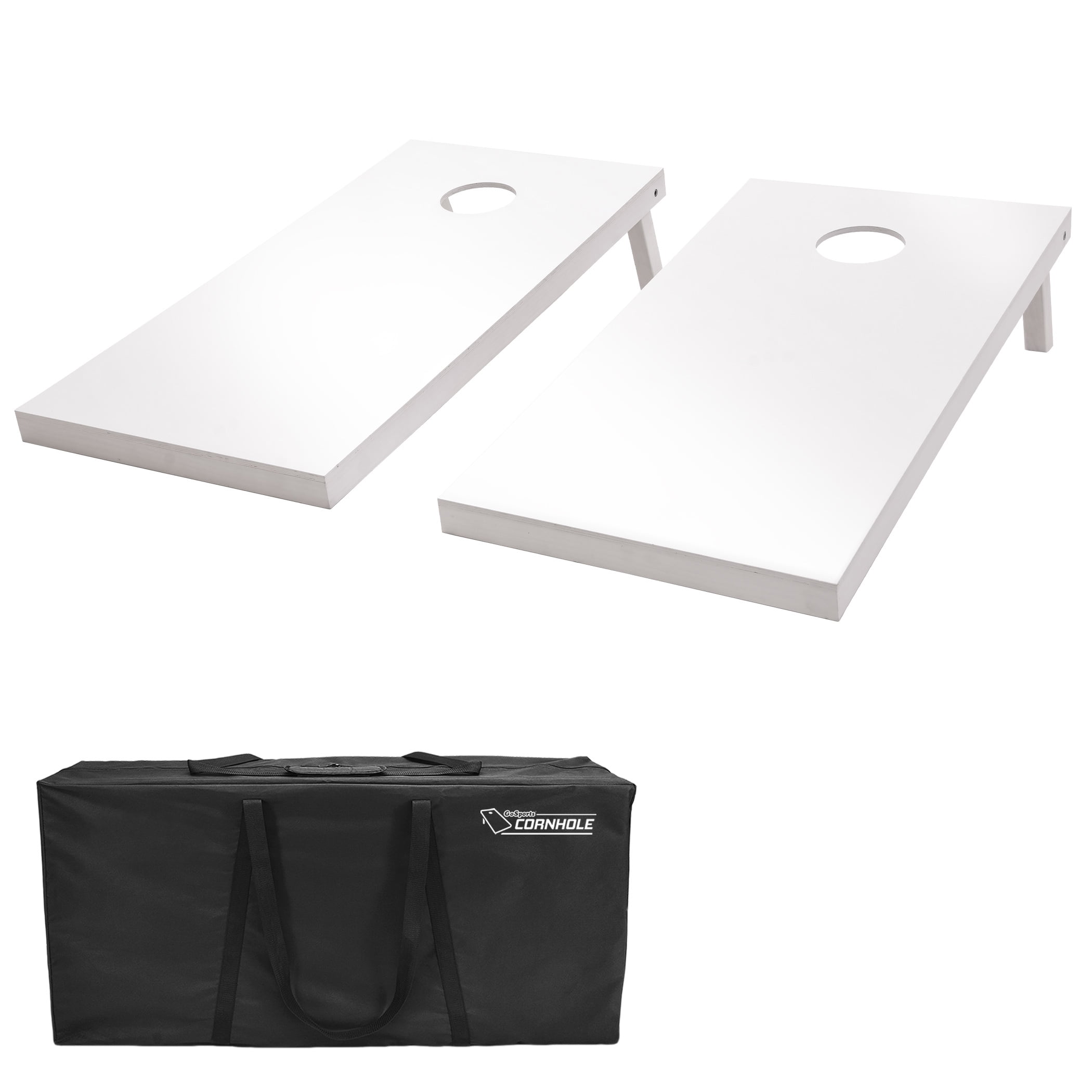 GoSports Regulation Cornhole Set, 4'x2', Wooden with White Finish ...