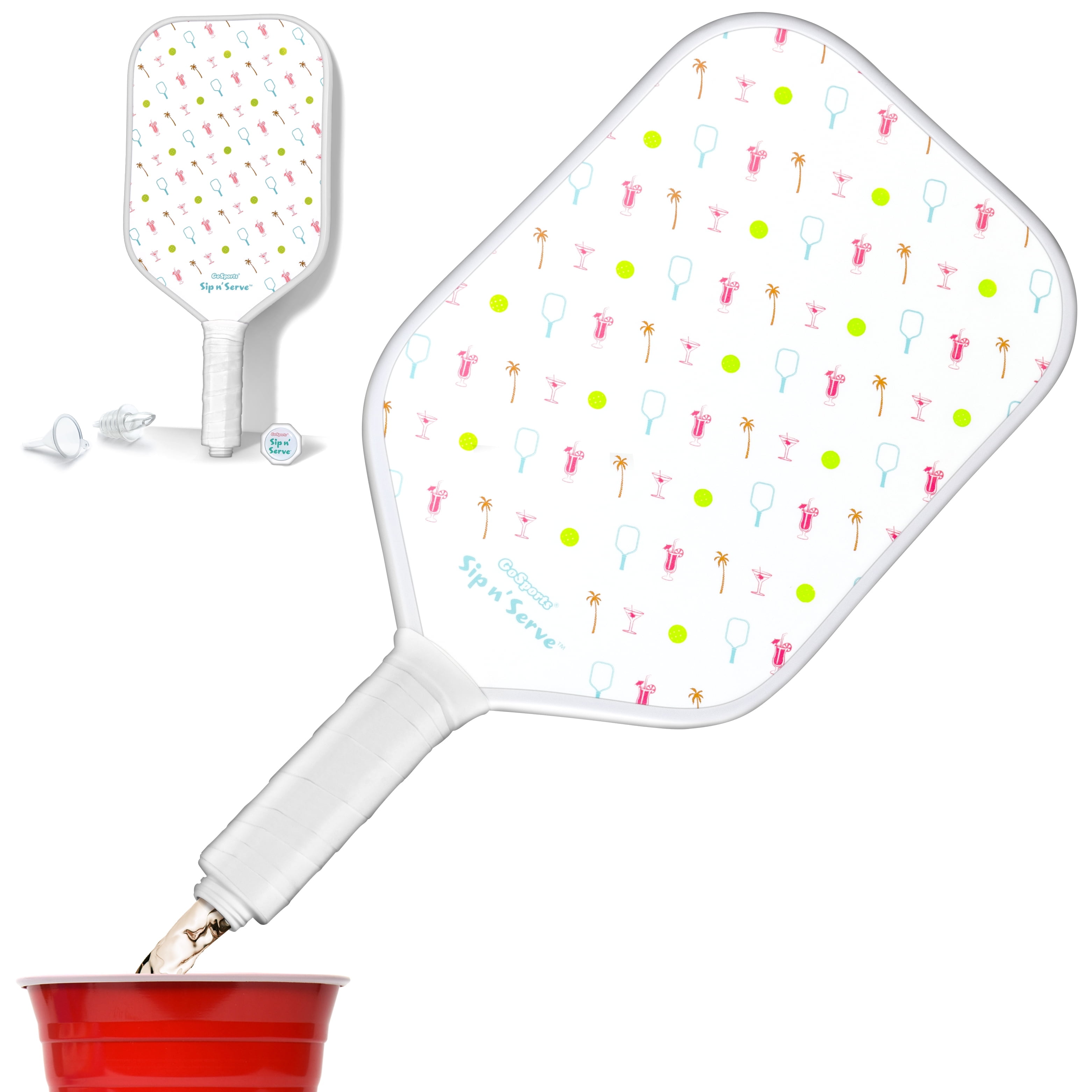 GoSports 20 oz Pickleball Paddle Flask - Sip N' Serve Outdoor Sports ...