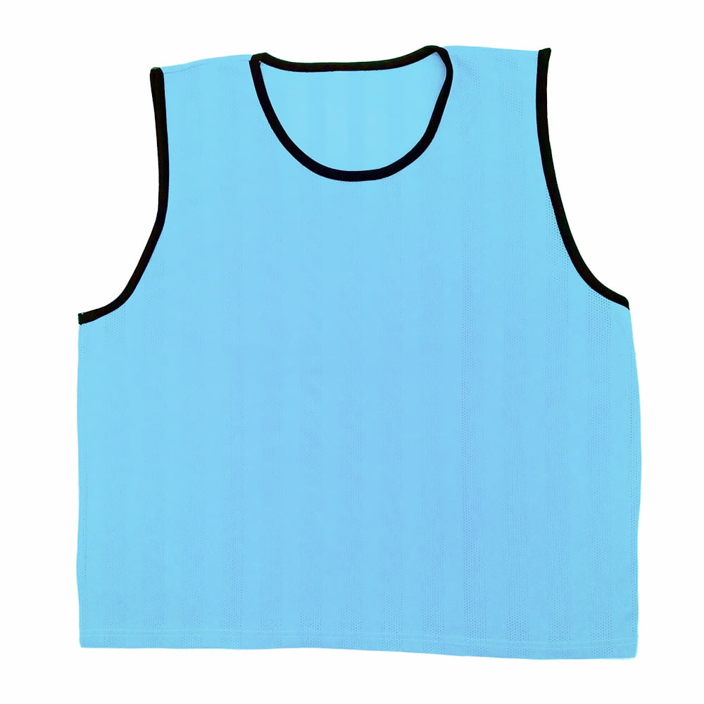 GoTEAM! Pro Striped Mesh Sport Training Pinnies- Adult Light Blue ...