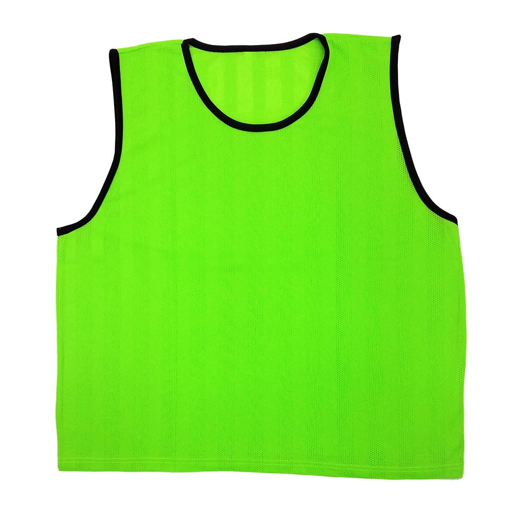 GoTEAM! Pro Striped Mesh Sport Training Pinnies - Adult Lime Green ...