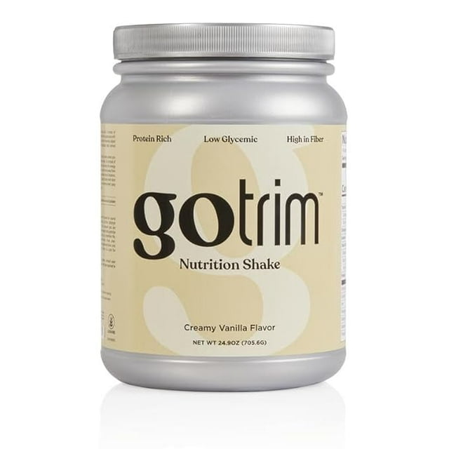 GoTrim Nutrition Shakes - Creamy Vanilla, High Protein, Meal Replacement Shake with 19g Protein ...