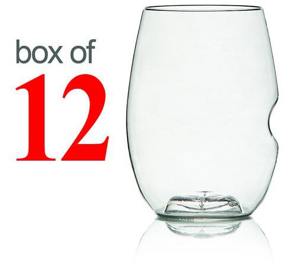 GoVino Wine Glass Flexible Shatterproof Recyclable, Set of 12 - Walmart.com