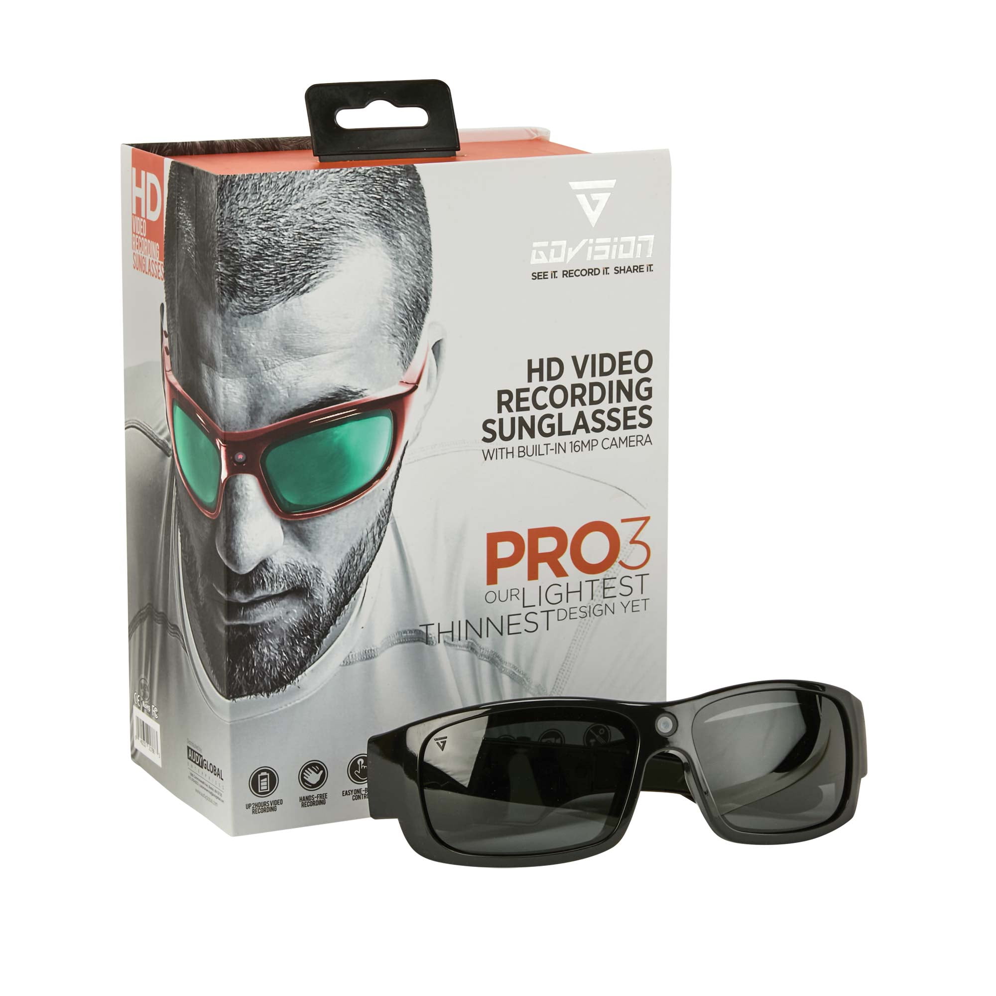 GoVision Pro Recording Sunglasses - Walmart.com