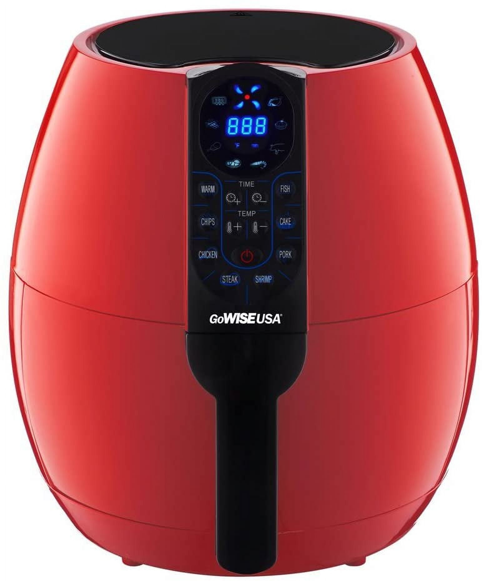 GoWISE USA 3.7-Quart Programmable Air Fryer with 8 Cook Presets ...