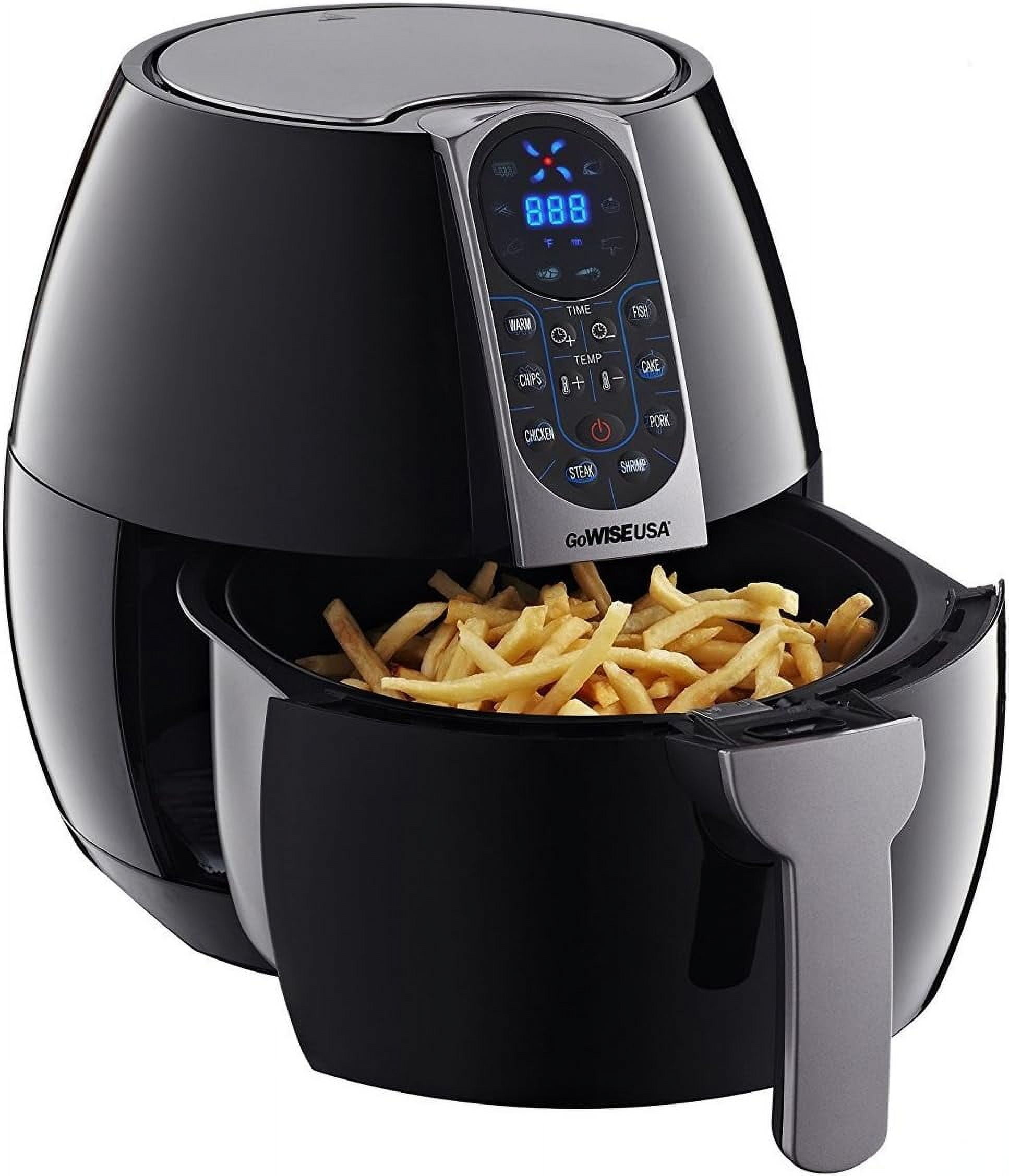 GoWISE USA 3.7-Quart Programmable Air Fryer with 8 Cook Presets ...