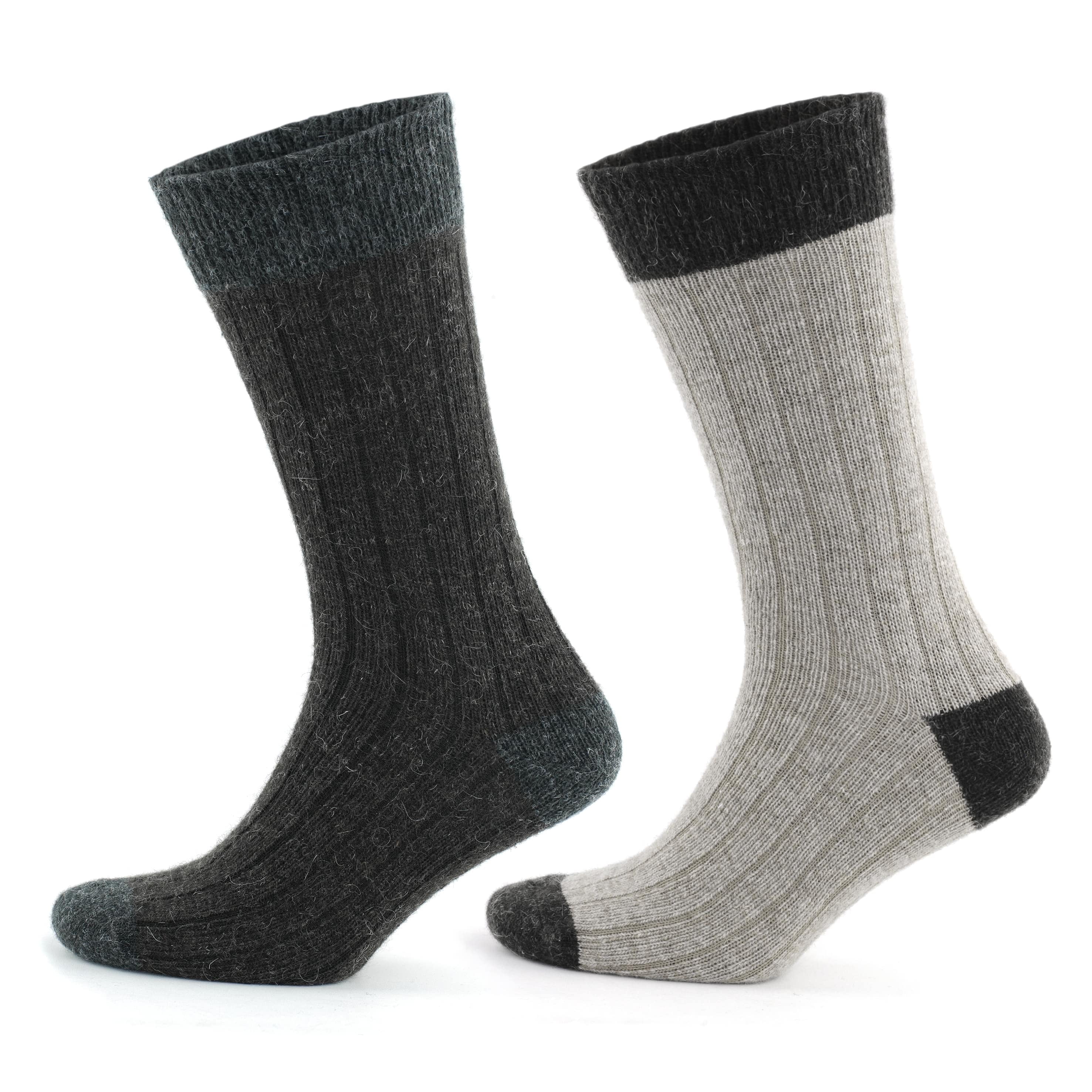GoWith Alpaca Wool Socks For Men and Women | Cozy Warm Crew Socks | 2 ...