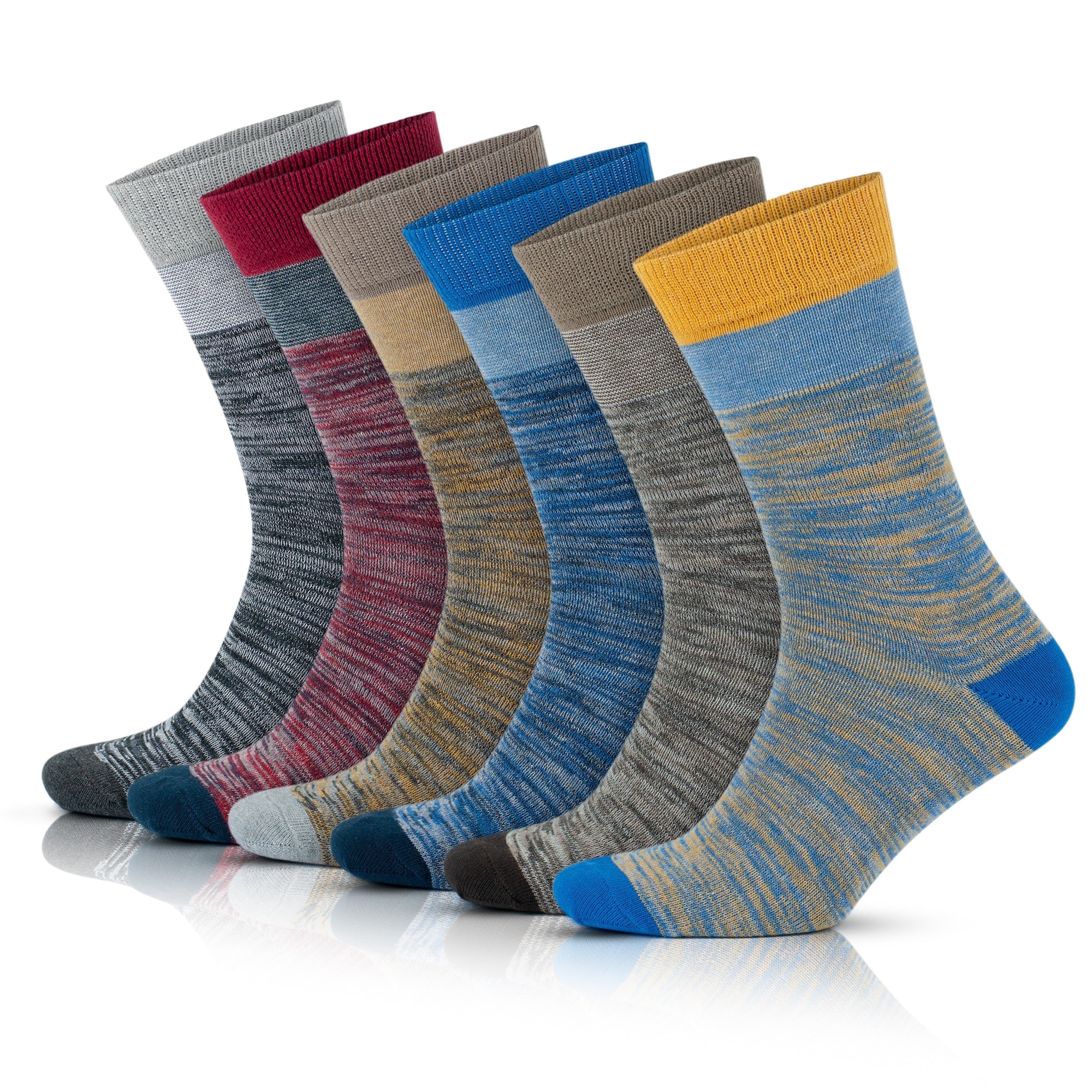 GoWith Men's Casual Crew Business Socks, Cotton Novelty Dress Socks ...