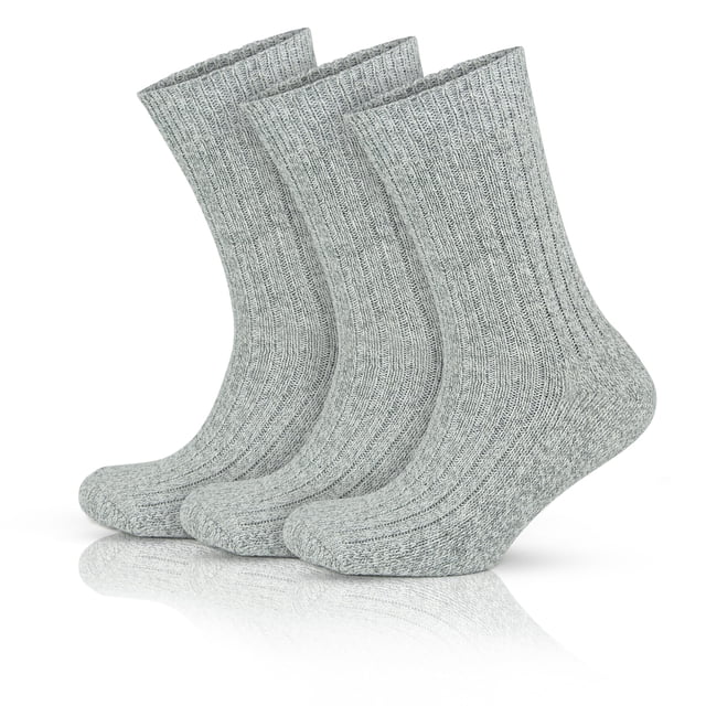 GoWith Men's Merino Wool Socks | Gray | Winter, Cold Weather, Hiking ...