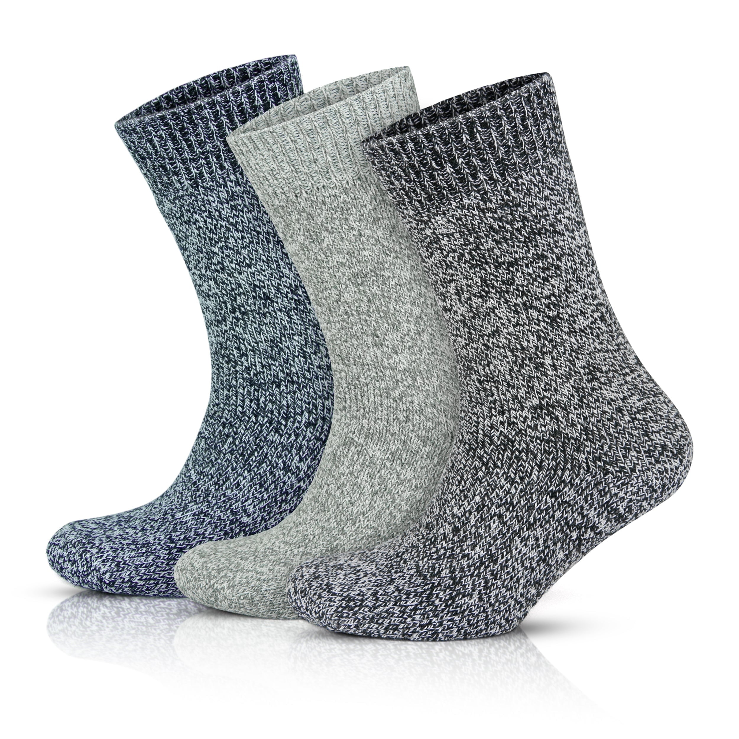 GoWith Men's Merino Wool Socks | Insulated Thermal Warm Crew Socks for ...