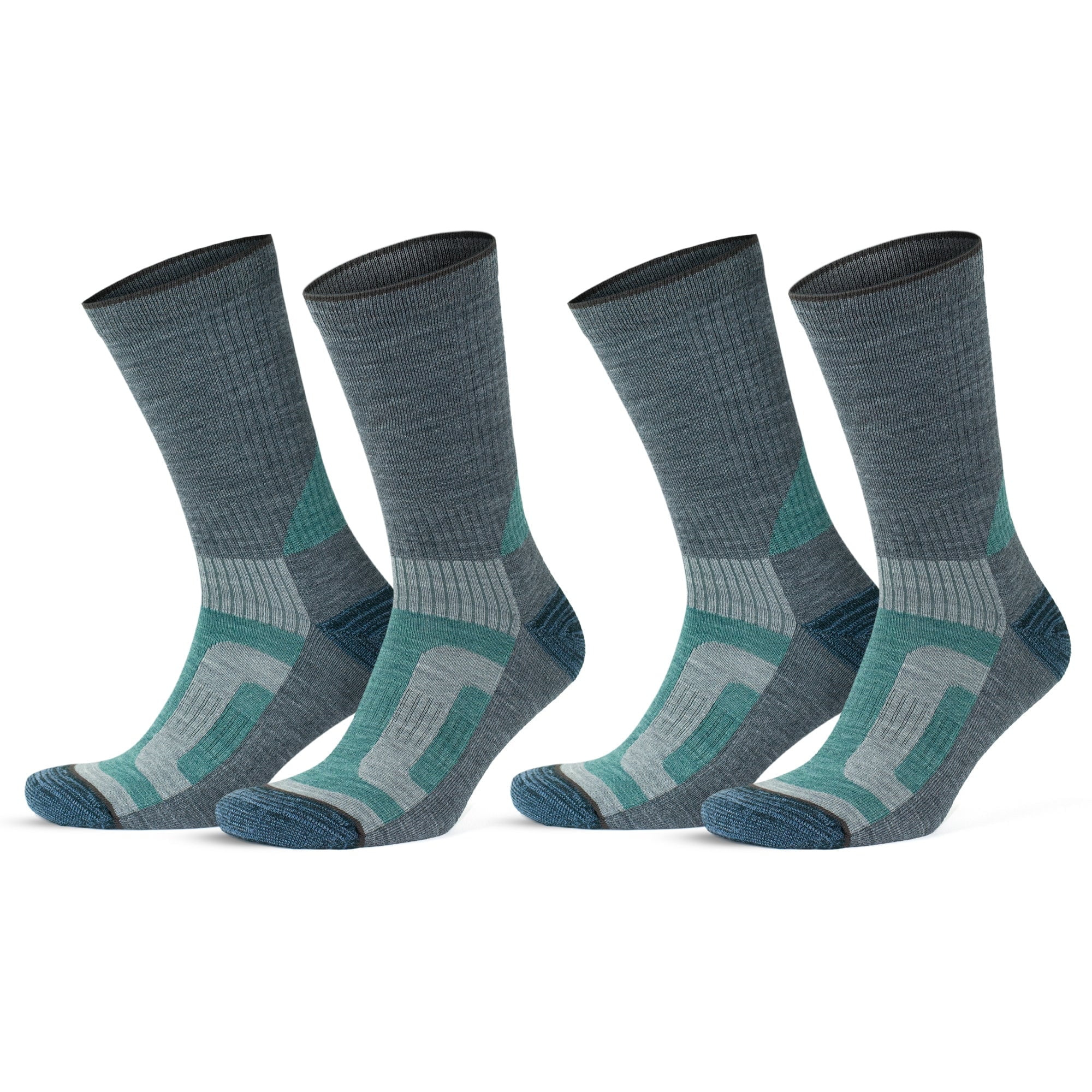 MERIWOOL 2 Pairs Merino Wool Cushioned Quarter Calf Hiking Socks ...