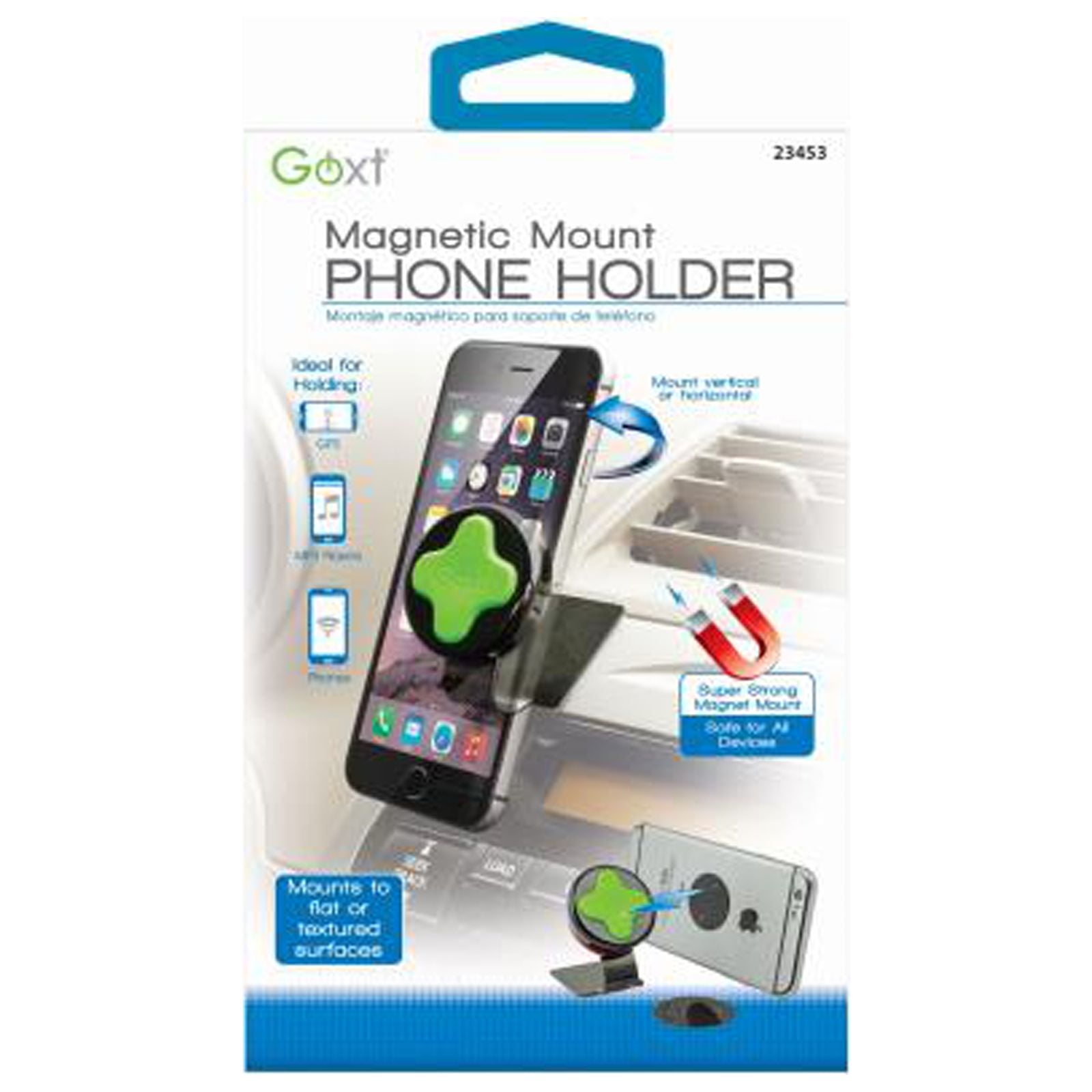 GoXT 23453 Magnetic Dash Mount Phone Holder, Black/Green - Quantity 2 ...