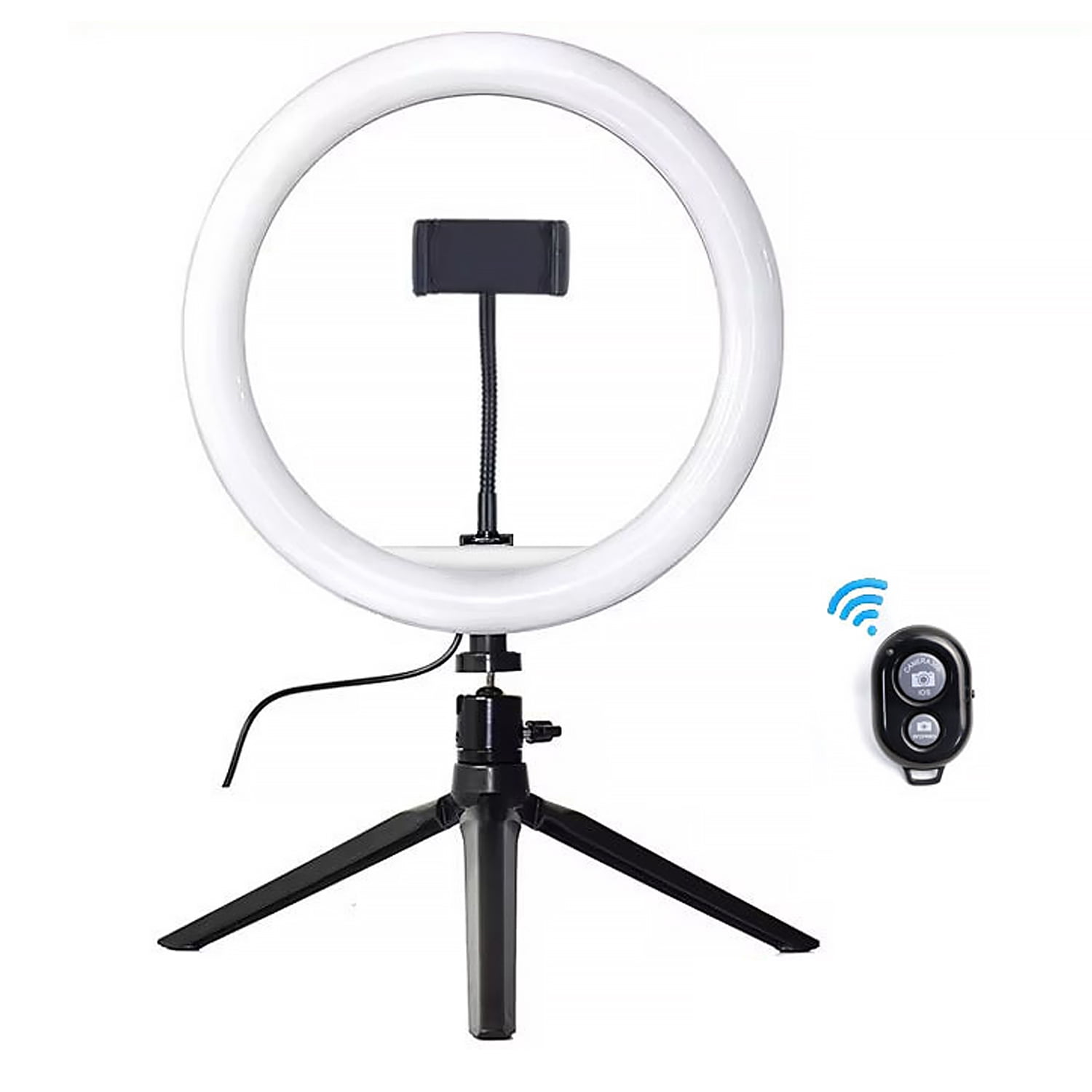 GoXteam 10" Selfie Ring Light with Tripod Stand & Phone Holder ...