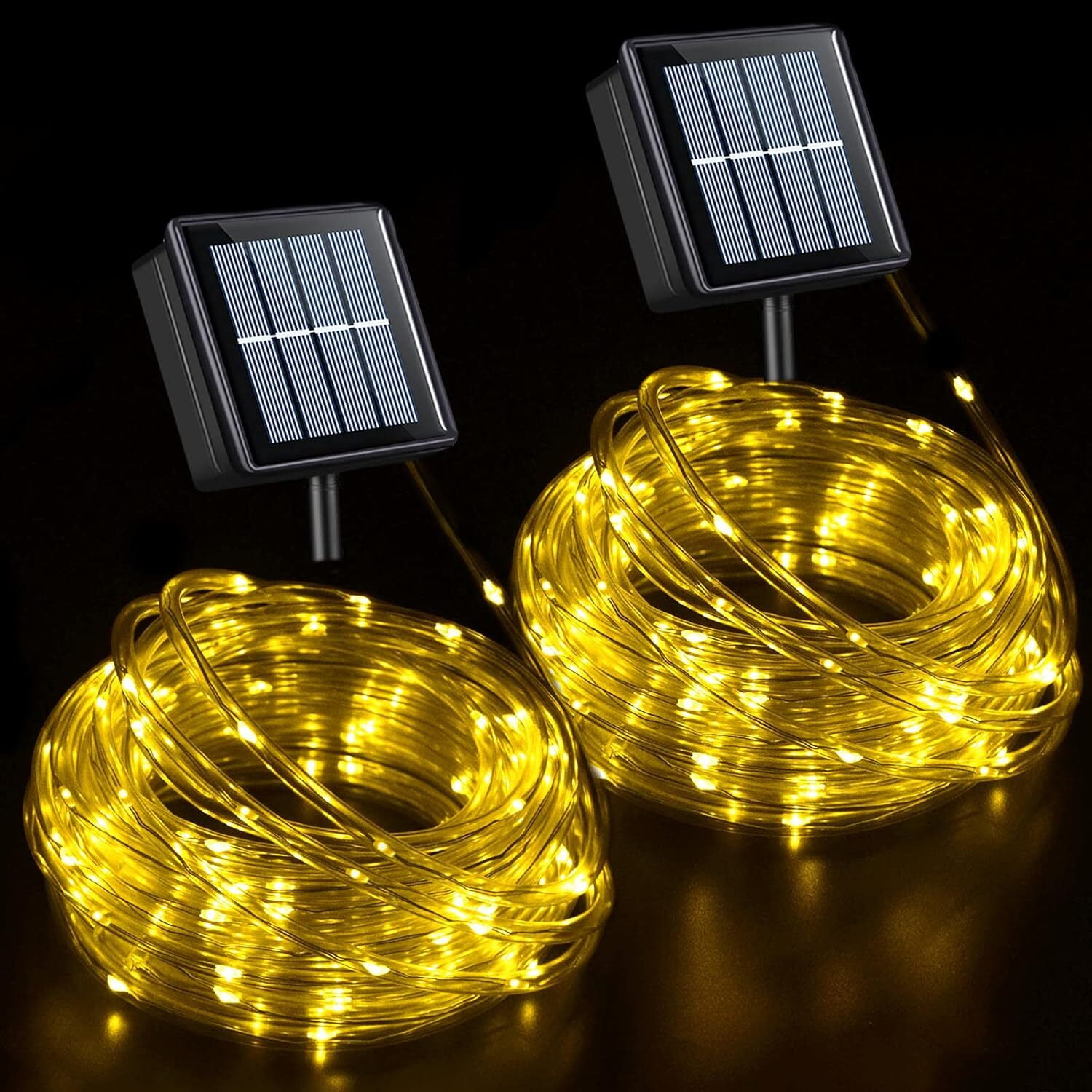 GoXteam 2 Pack 39Ft Solar Rope Lights, 100 LED Waterproof Solar Rope ...
