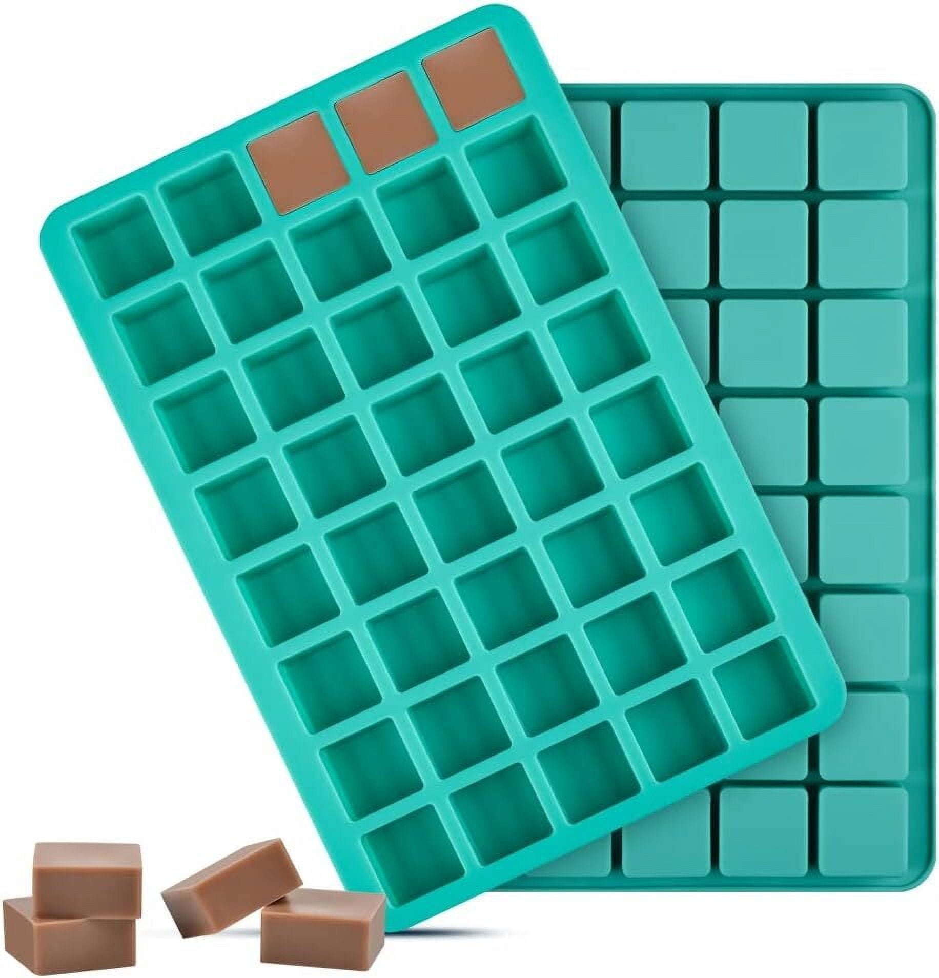 GoXteam 2Pack 40 Cavities Square Silicone Molds, Mini Cubes Silicone ...