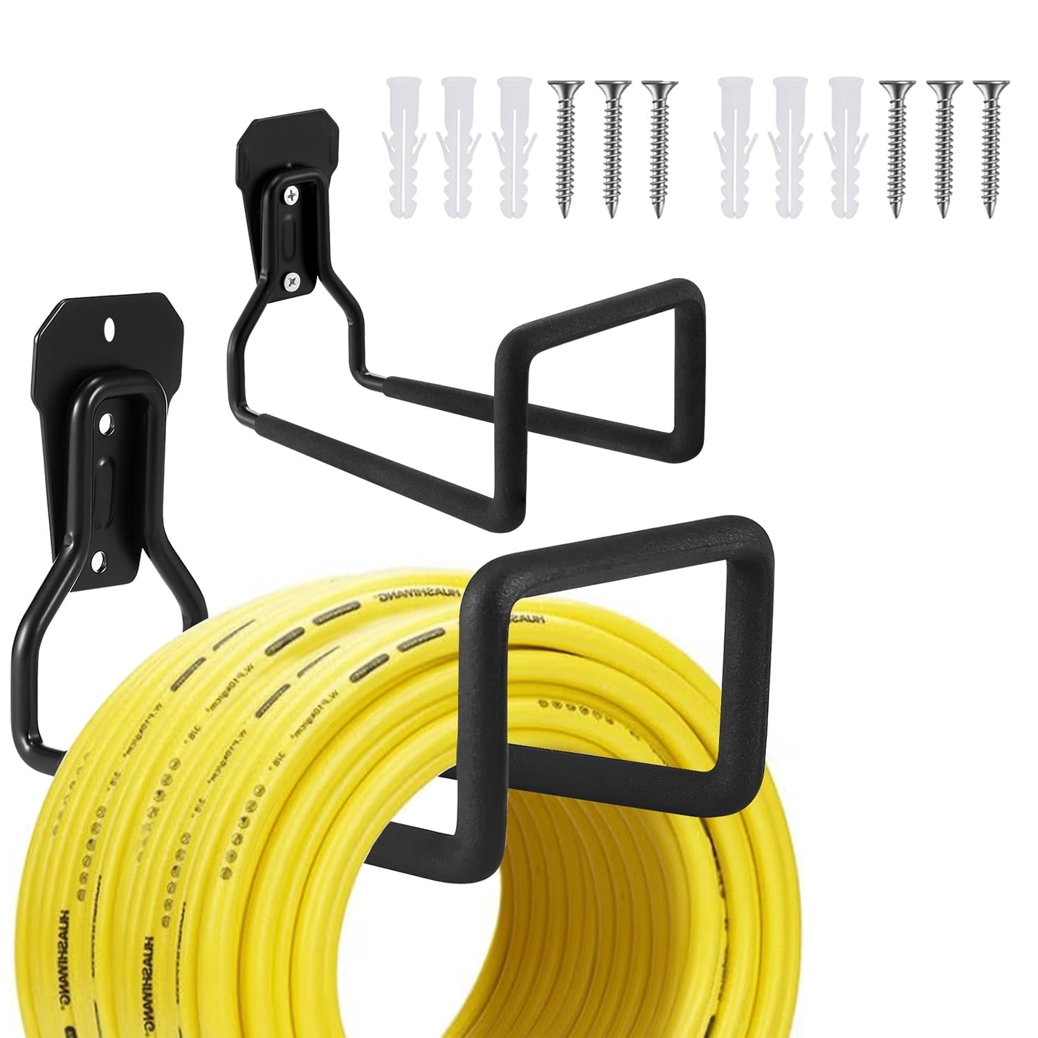 GoXteam 2Pack Metal Garden Hose Holder, Heavy Duty Wall Mount For Hoses ...