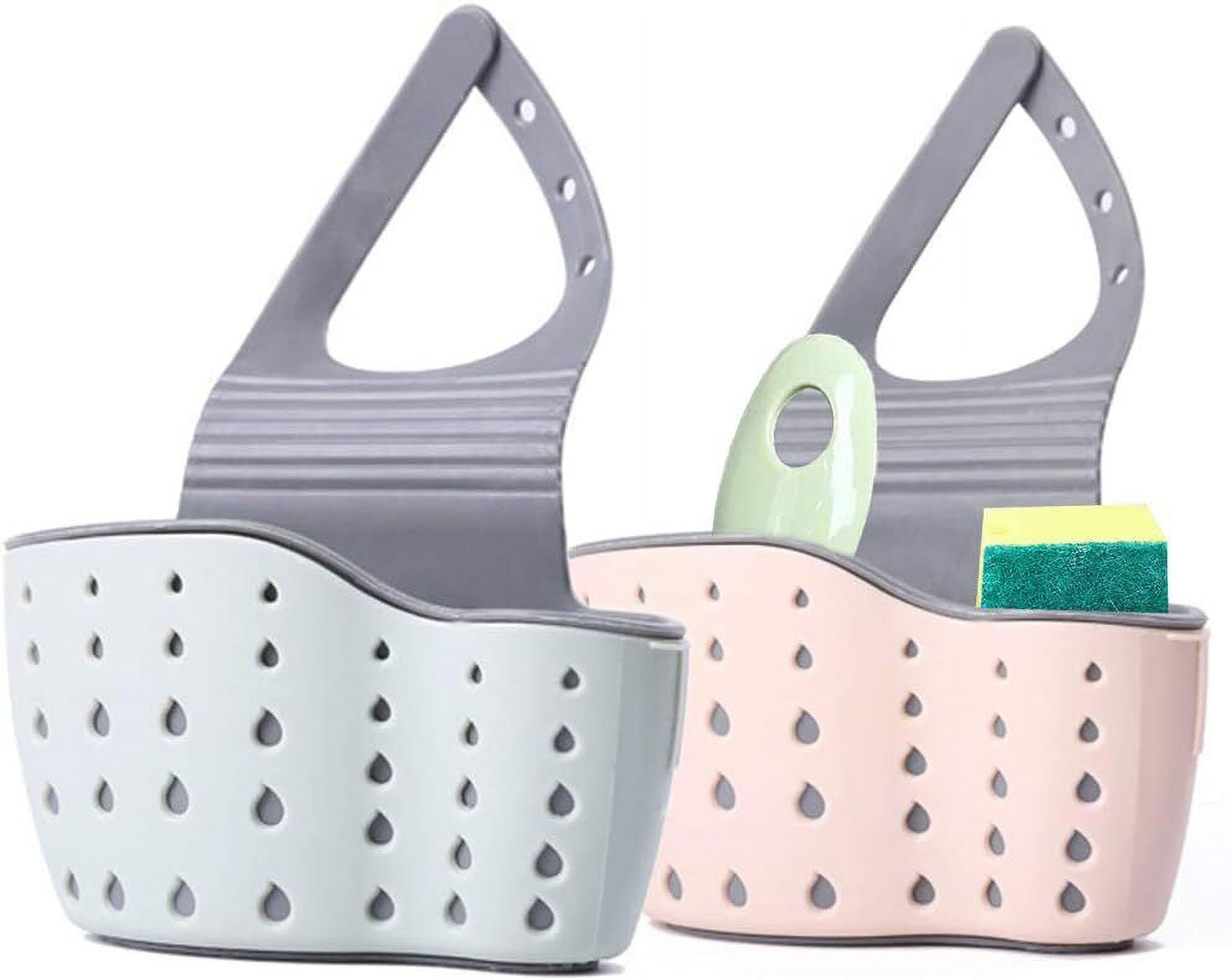 GoXteam 2Pcs Sink Hanging Sponge Holder Kitchen Caddy Sponge Drain Holder for Sink Hanging ...