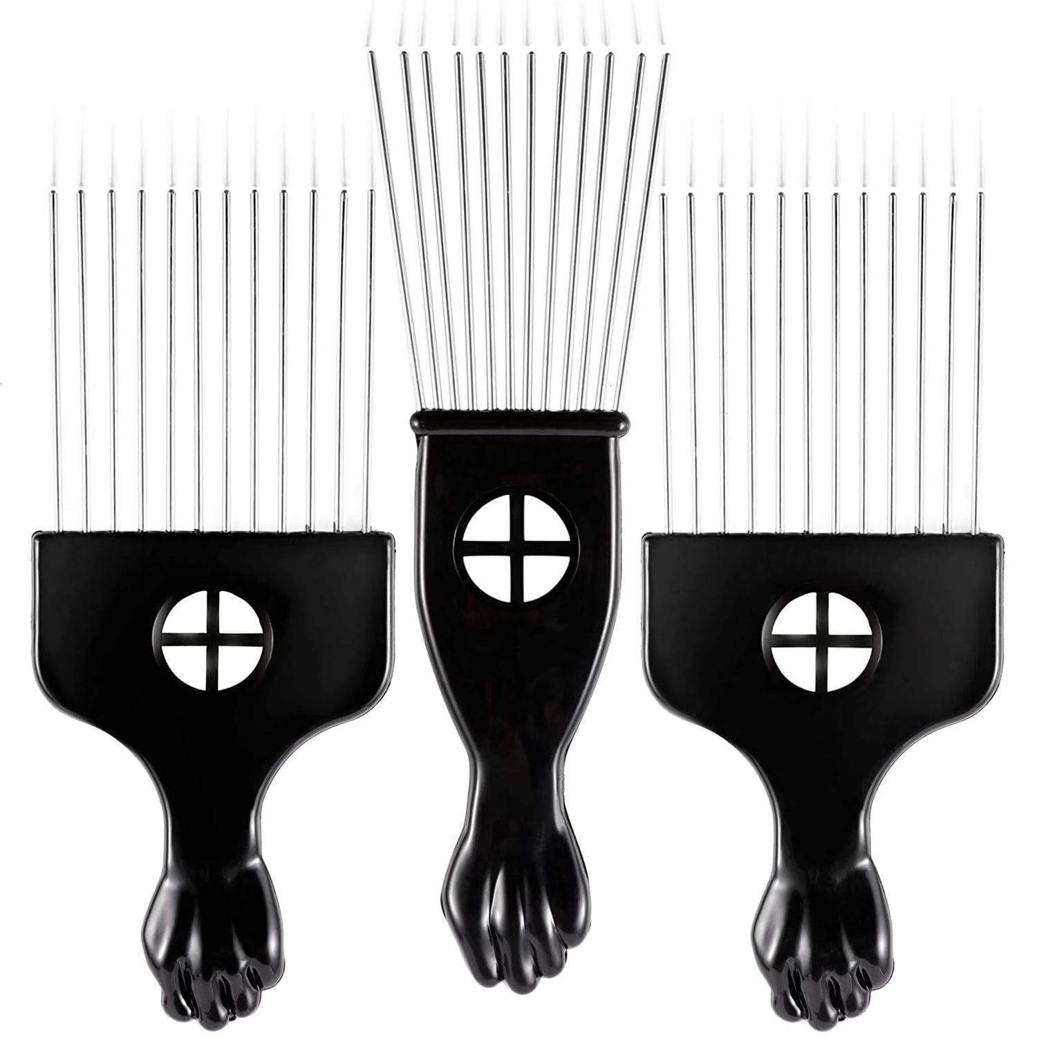 GoXteam 3pcs Metal Comb, Wide Tooth for Men's and Women's Curly ...
