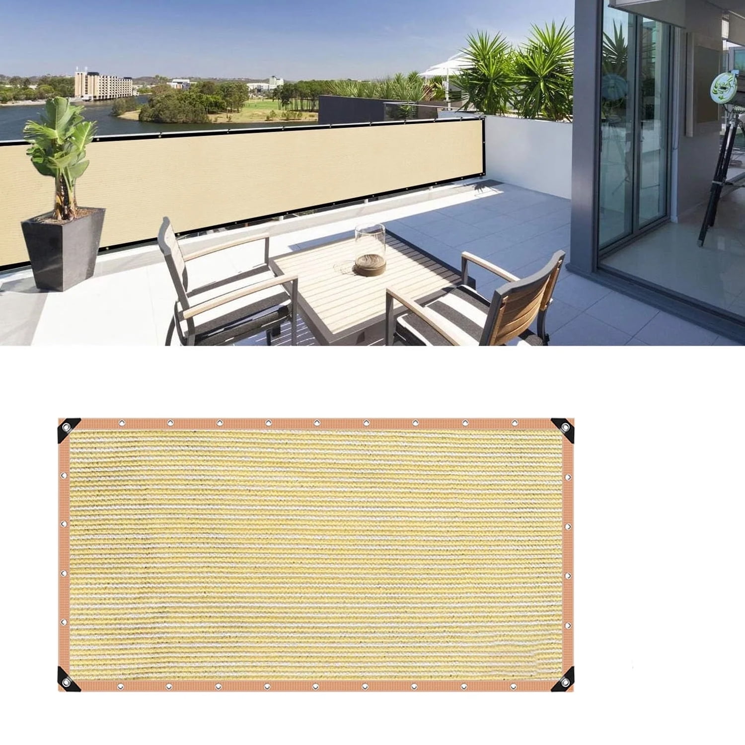 GoXteam Balcony Privacy Fence Screen 3' x 9.8' Apartments Railing ...