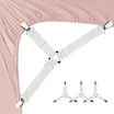 Bed Scrunchie Sheet Holder Straps with Elastic Clamps for Secure ...