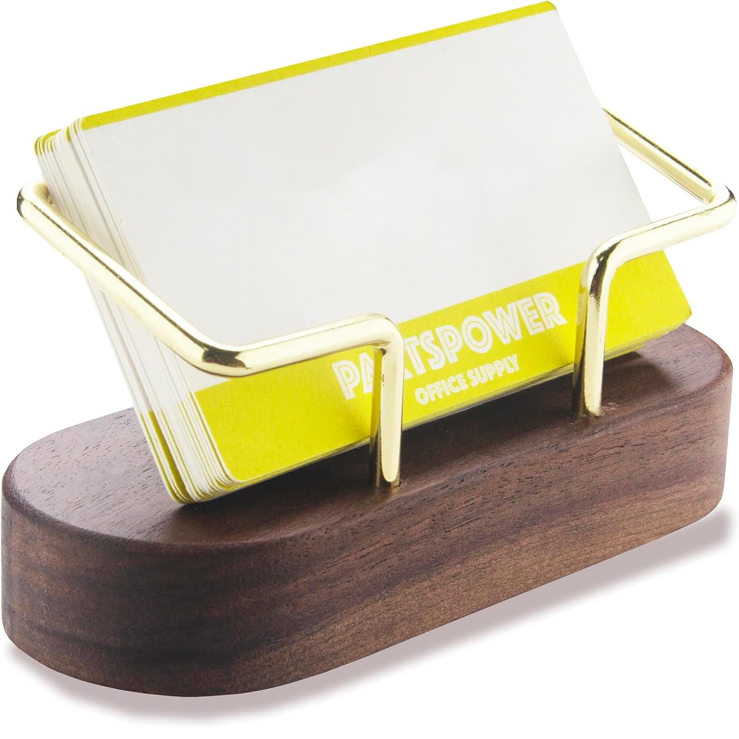 GoXteam Business Card Holder Desk, Personalized Engraved Wooden ...