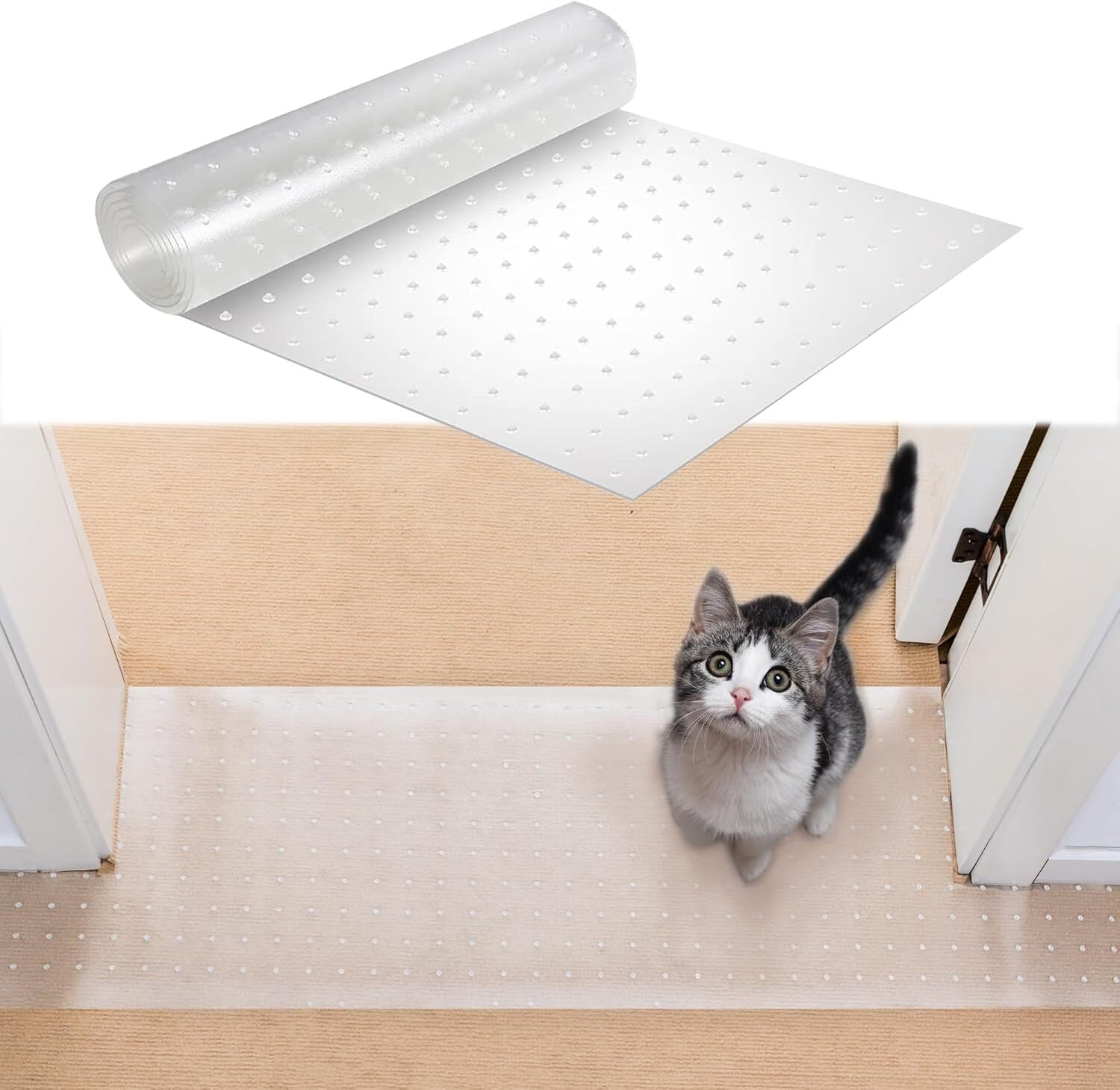 GoXteam Carpet Protector for Pets 15Inx3.6Ft Cat Scratch Carpet ...