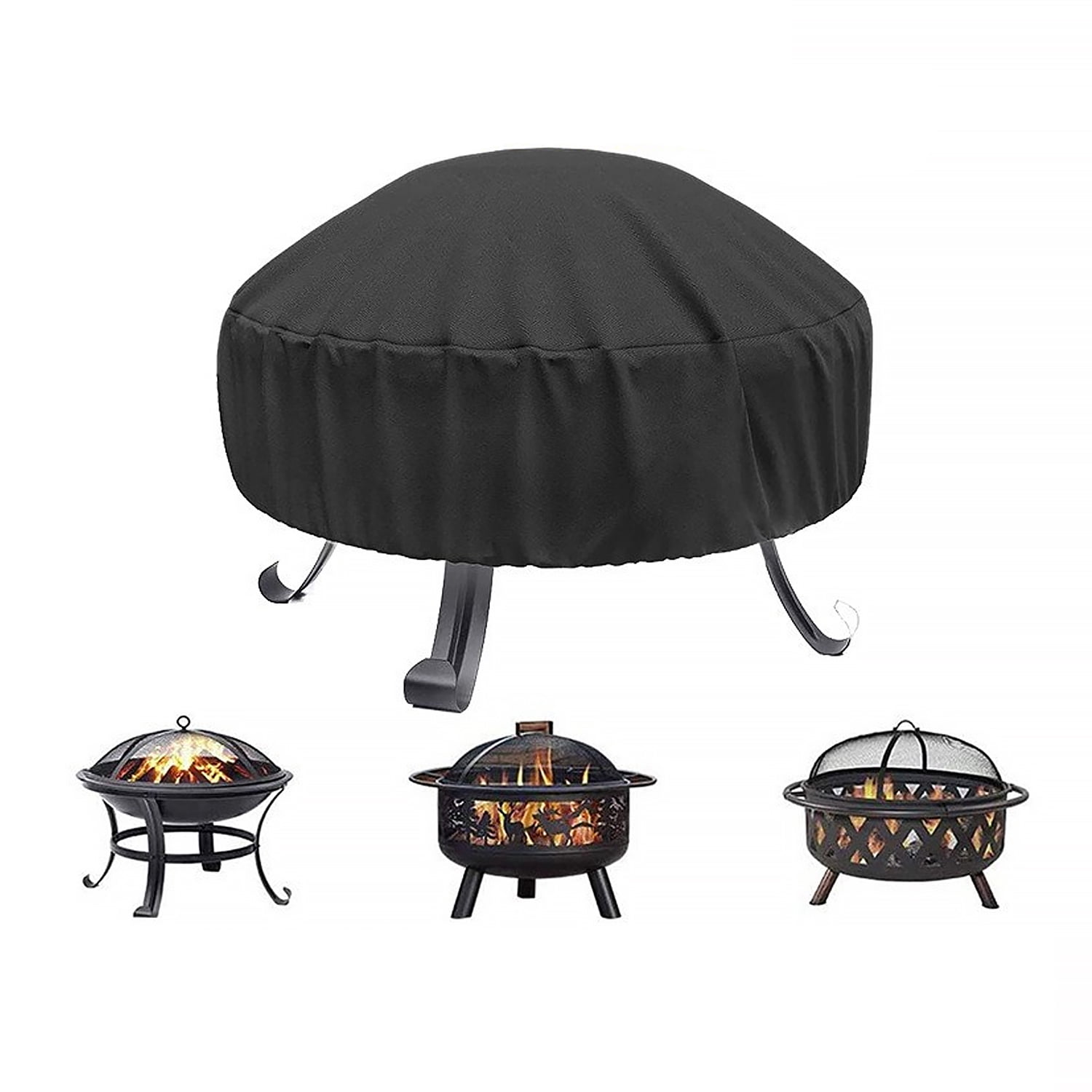 GoXteam Fire Pit Cover Round for Fire Pit 34 Inch, 420D Heavy Duty ...