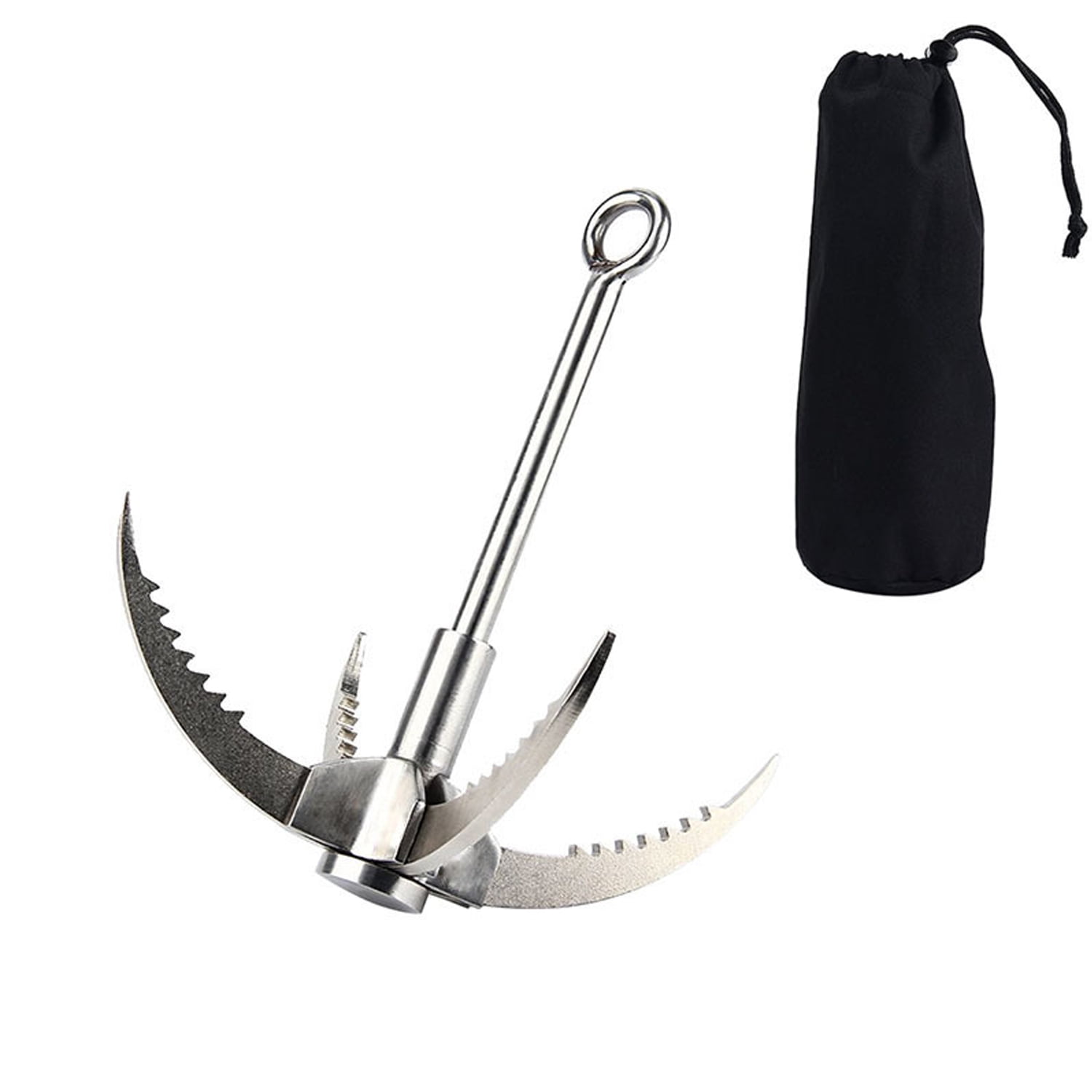 GoXteam Grappling Hook, 4-Claw Folding Stainless Steel Grapple Hooks ...