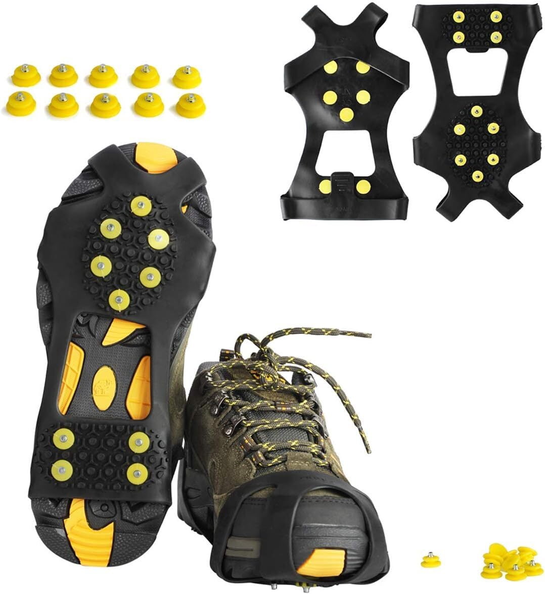 GoXteam Ice Cleats for Shoes and Boots Men Women Winter Walking Ice ...
