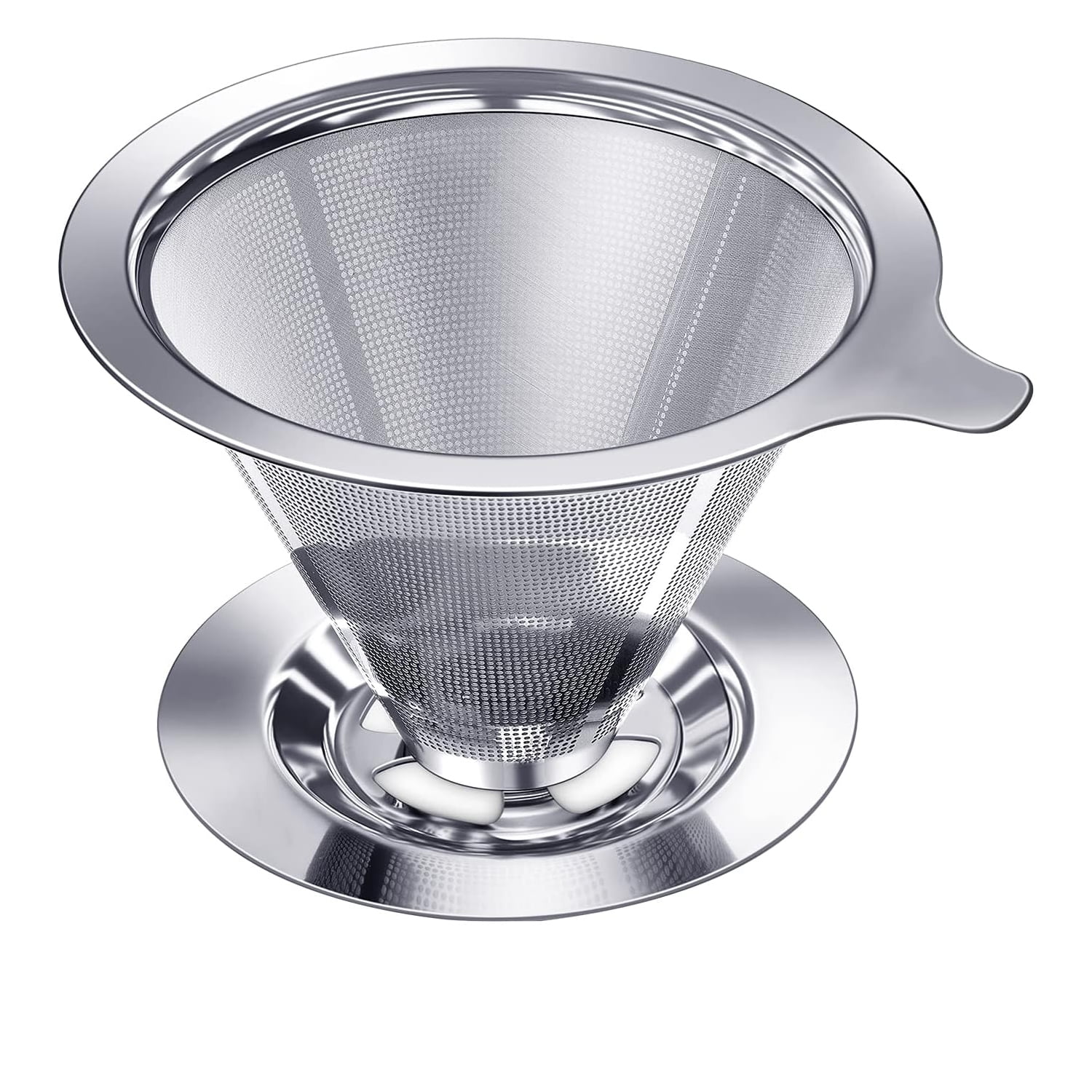 GoXteam Pour Over Coffee Dripper, Reusable Paperless Coffee Filter ...