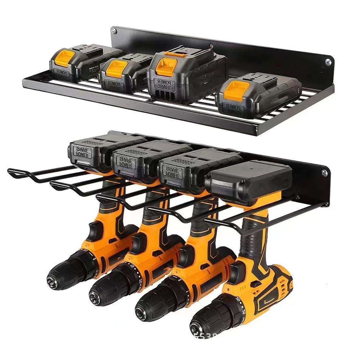 GoXteam Power Tool Organizer Wall Mount with 4 Drill Holder, Heavy Duty ...