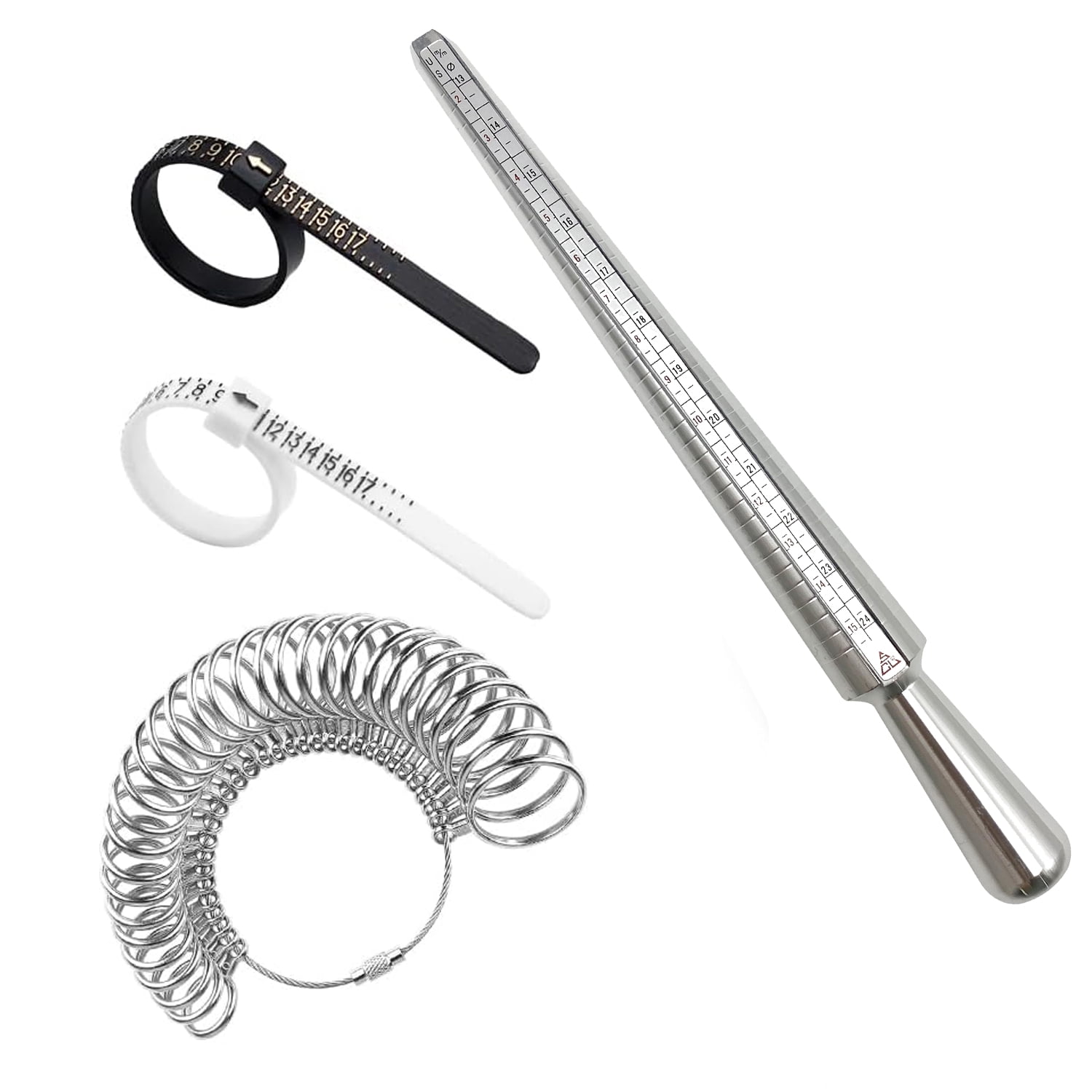 GoXteam Ring Sizer Measuring Tool Set, Ring Gauges with Finger Sizer ...