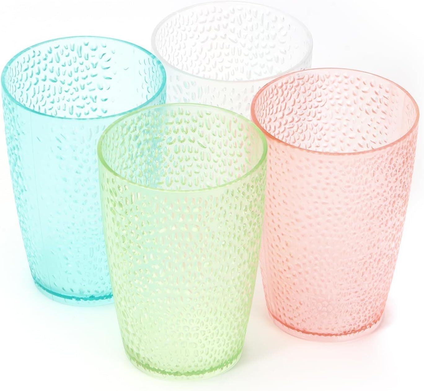 FASTBIRD Set of 4 Acrylic Drinking Cups, 12 oz Reusable Unbreakable ...