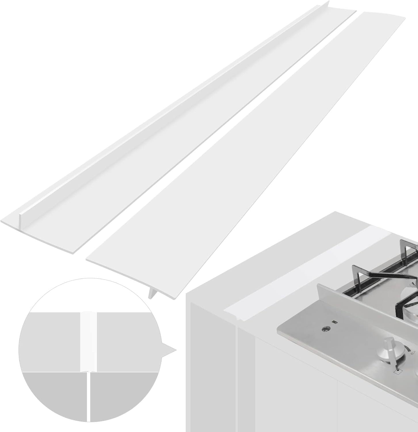 GoXteam Silicone Stove Gap Covers (2 pack), Oven Gap Filler, Heat ...