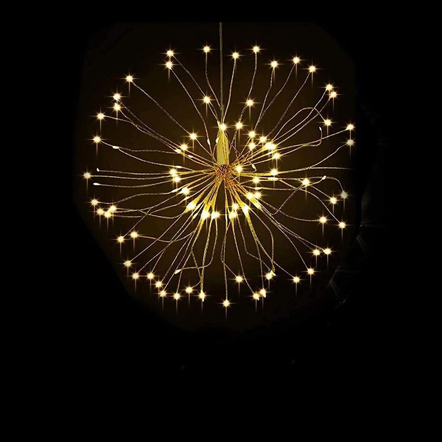 GoXteam Firework Lights 150 LED Copper Wire Starburst Light, 8 Modes ...