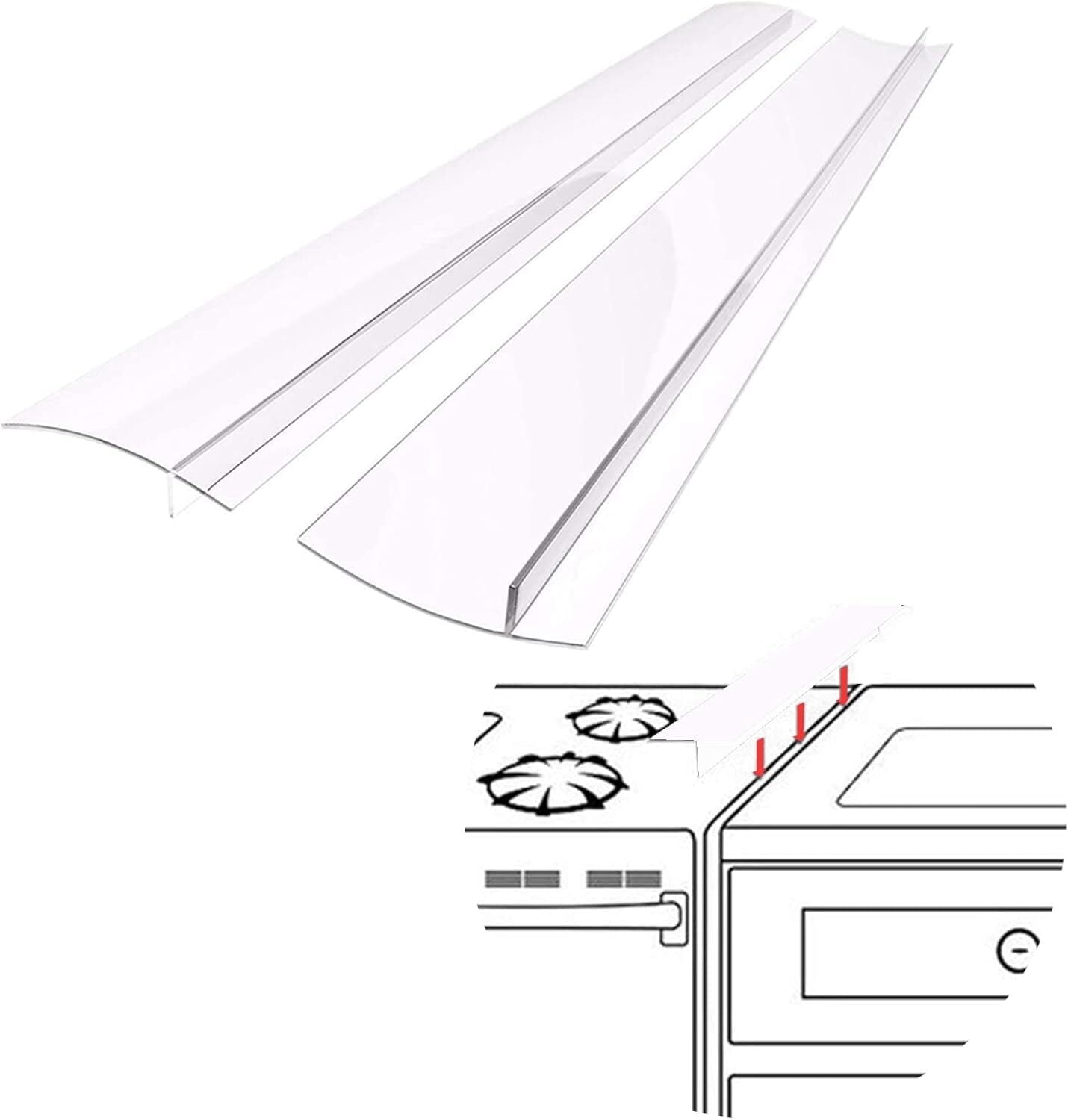 GoXteam Stove Counter Gap Covers 2-Pack, Heat Resistant Stove Gap ...