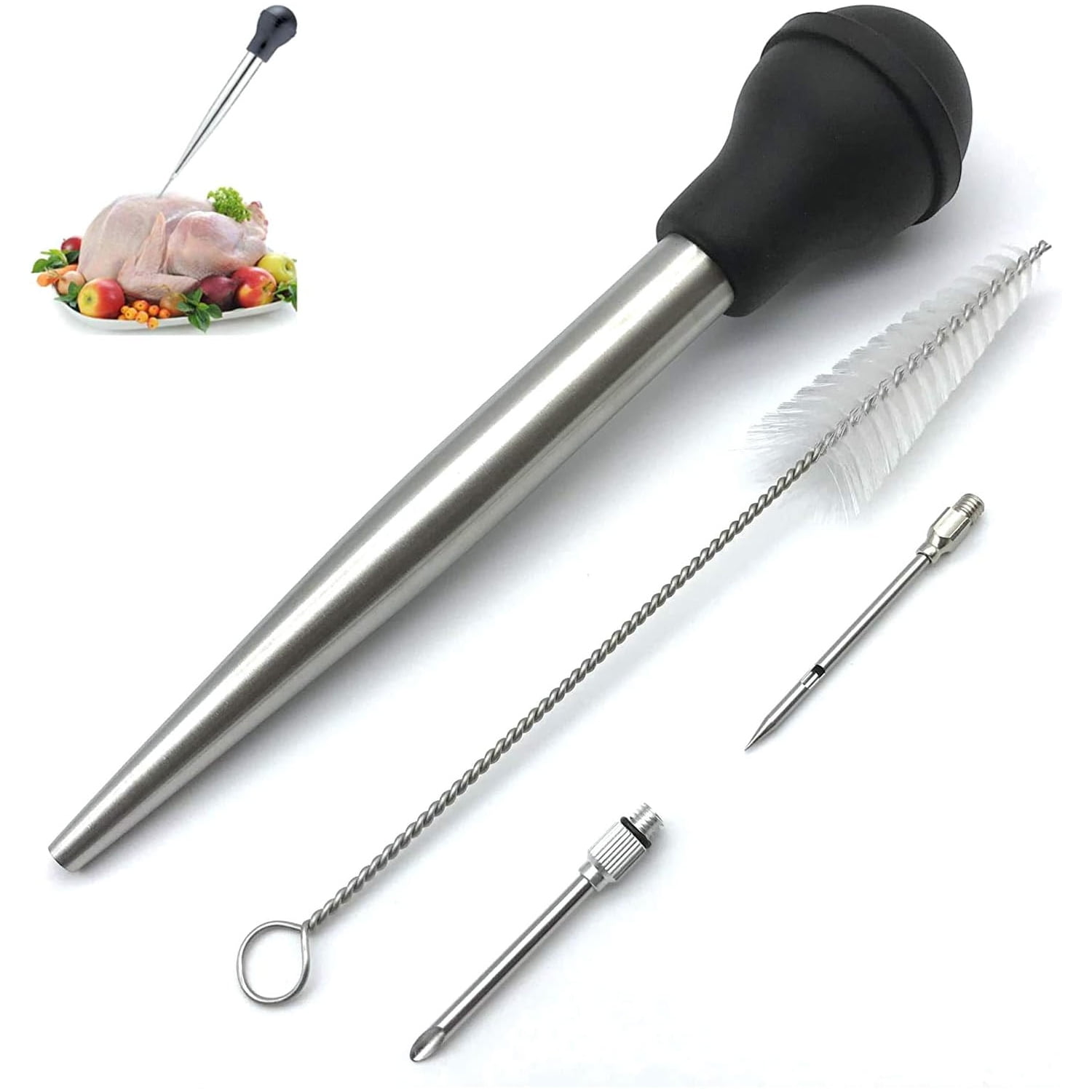 GoXteam Turkey Baster 4 Piece Set, Includes Baster for Cooking ...