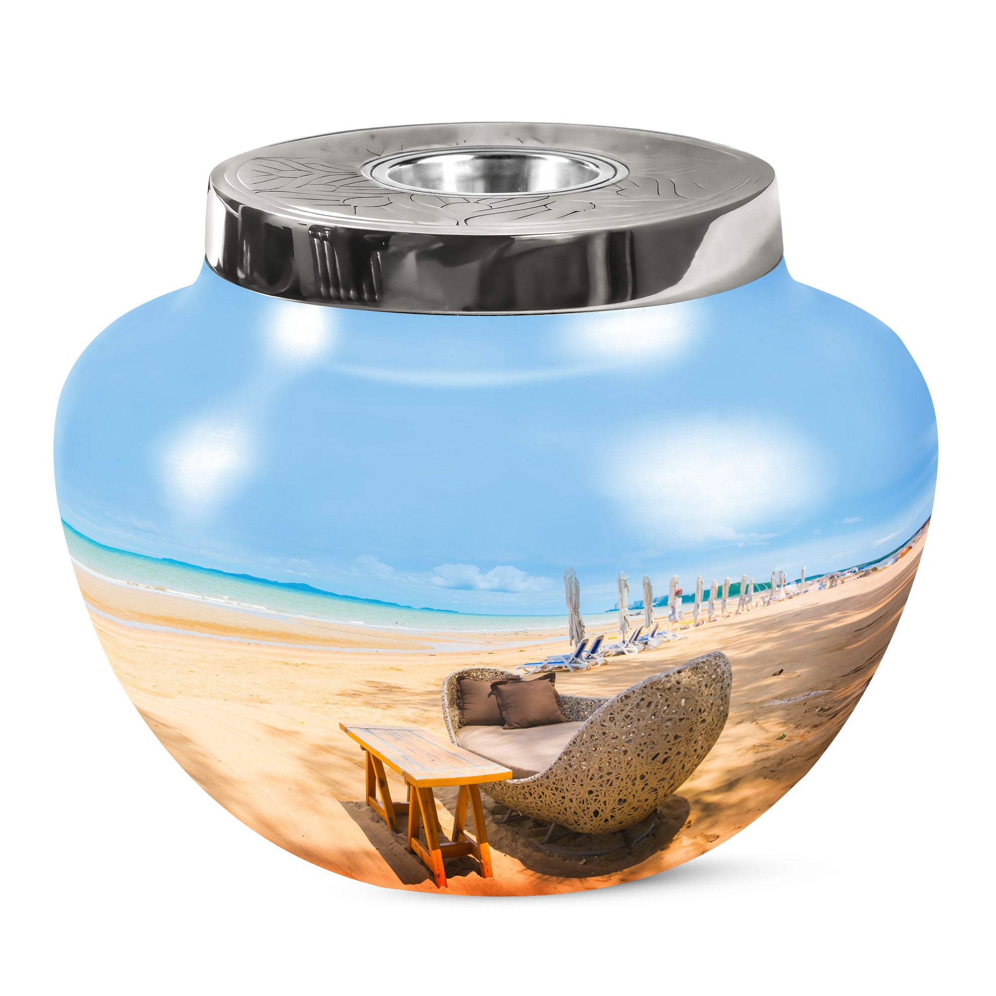 Goa Beach Urn - Urn For Human Ashes Adult Female & Male - Urn For Human ...