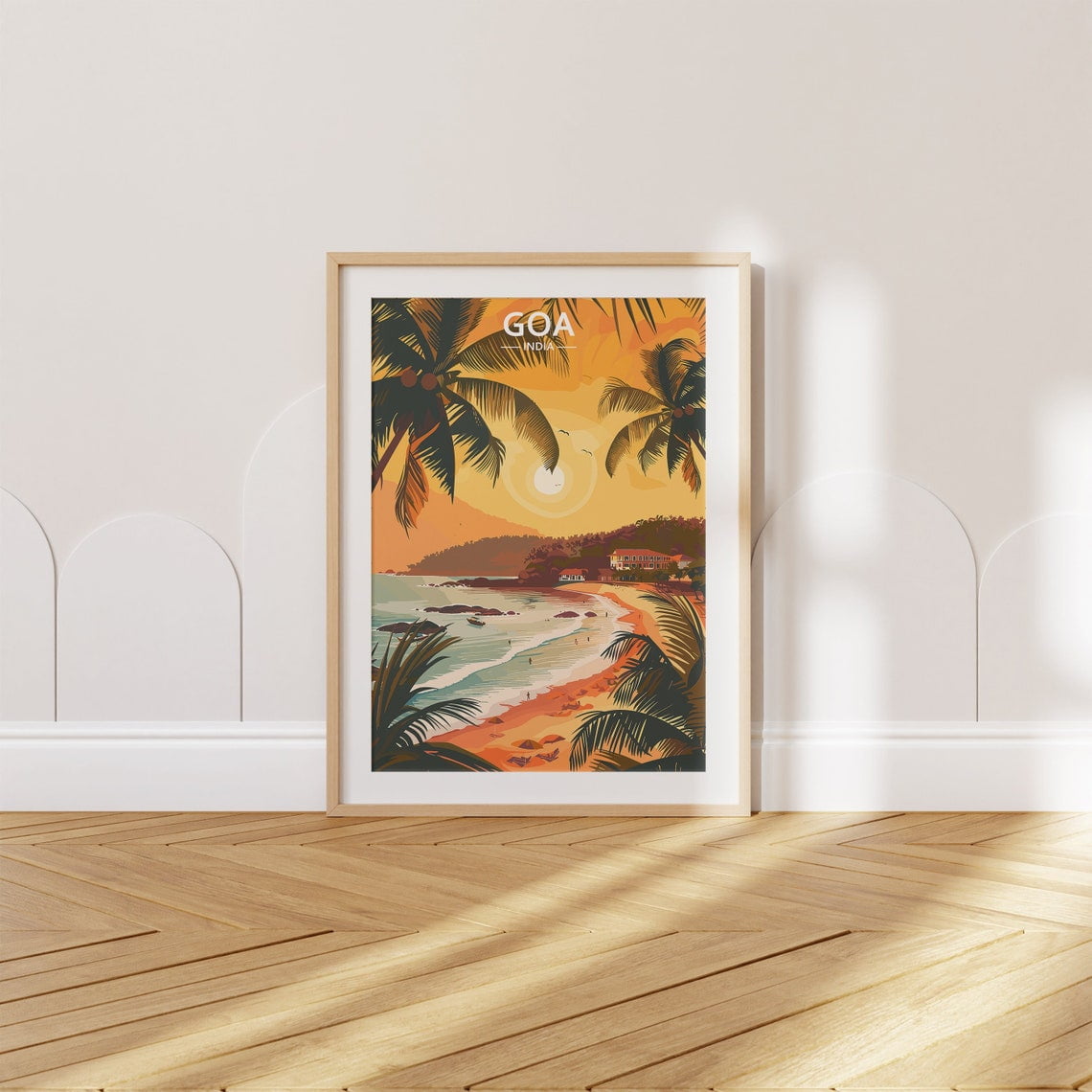 Goa Poster India Scenic Coastal Wall Art Decor, Unframed Poster Size ...