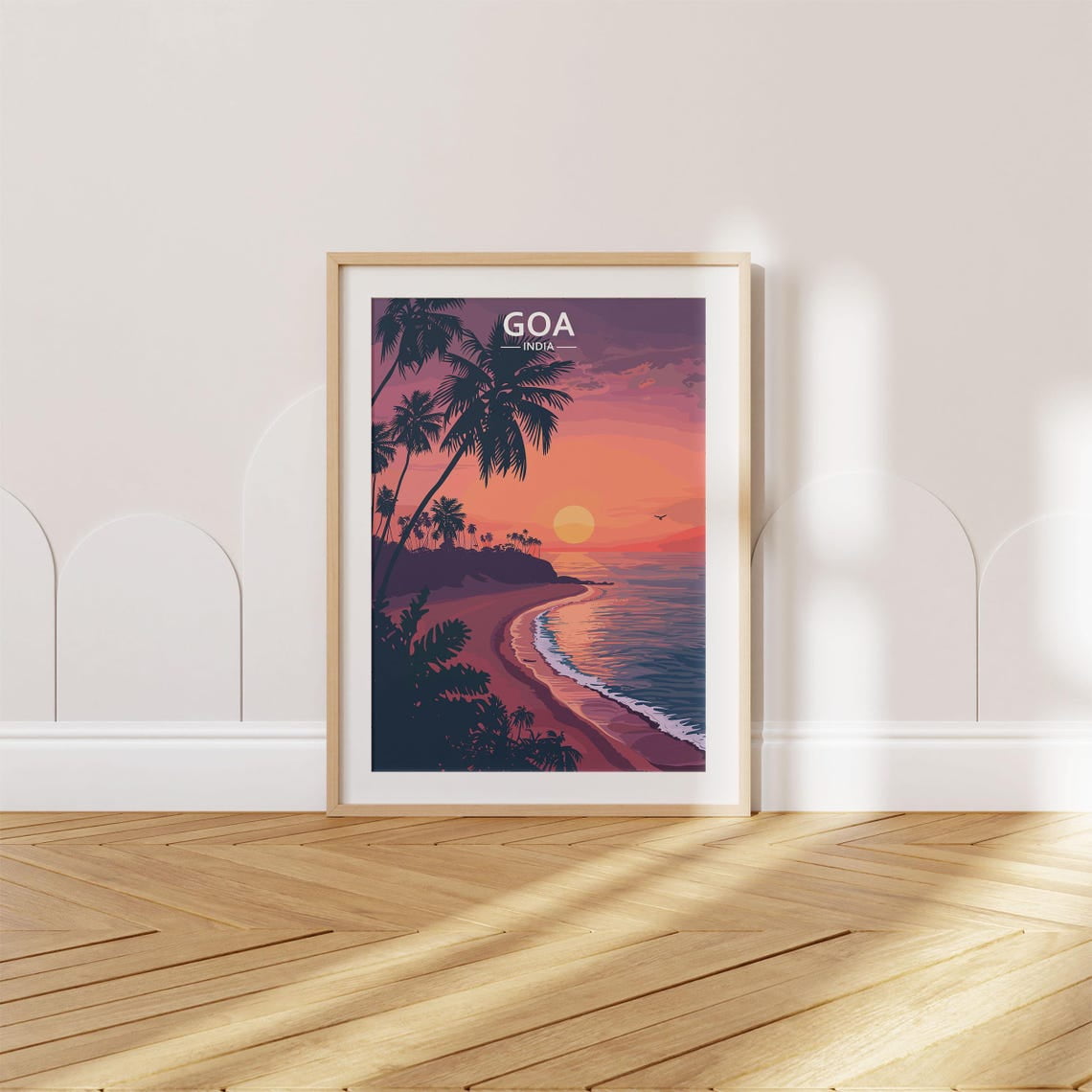 Goa Poster India Scenic Tropical Wall Art Decor, Unframed Canvas Size ...